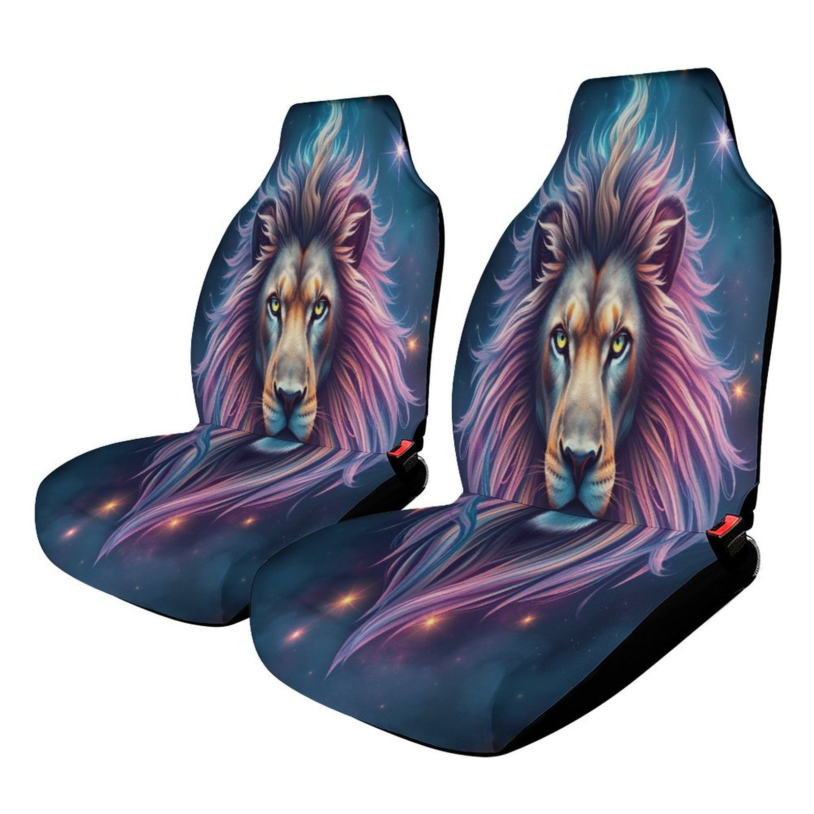 Car Seat Covers Cosmic Lion Majesty 2 Piece Soft Bucket Auto Seat ...