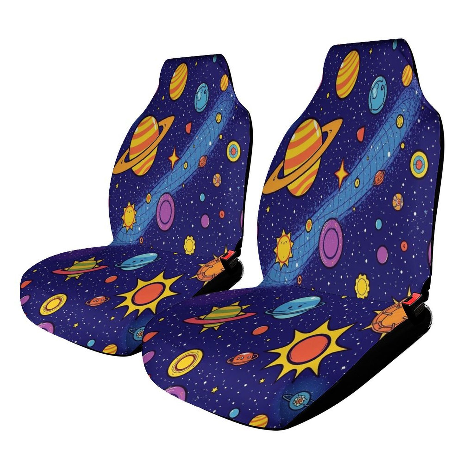Car Seat Covers Cute Space Pattern Universal Size Fit For Most Car Suv ...