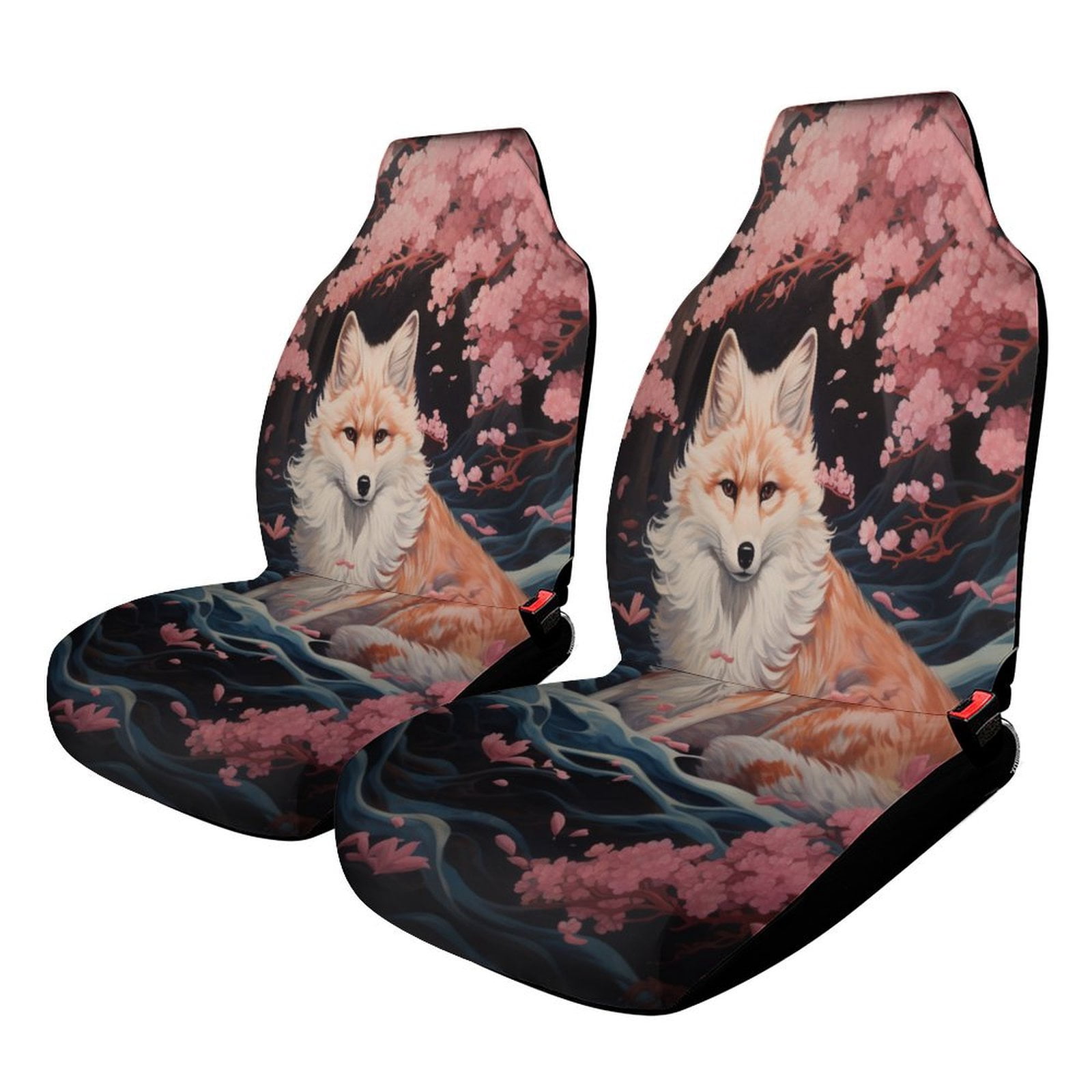 Car Seat Covers Fox Sakura Beauty Universal Size Fit For Most Car Suv ...