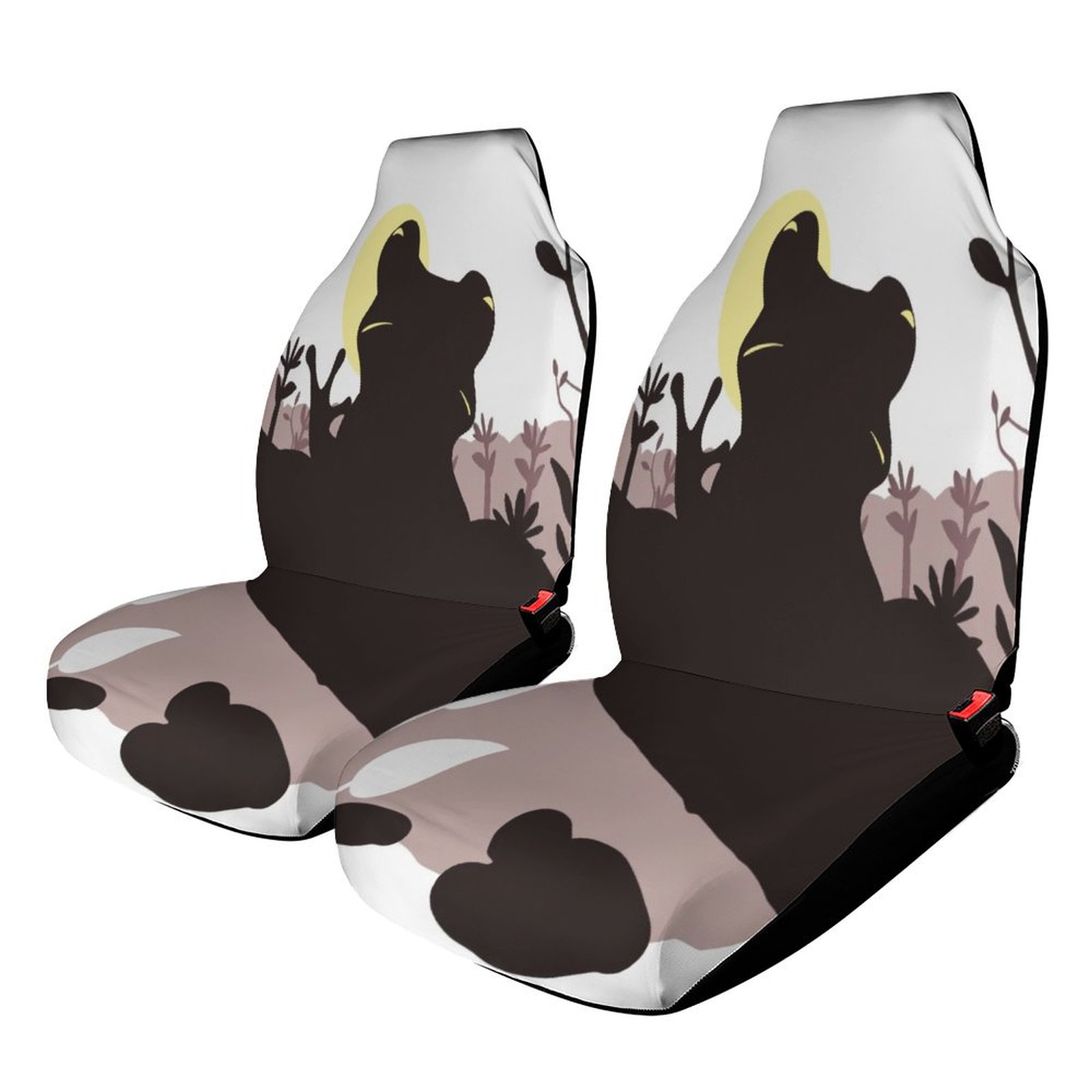 Car Seat Covers Frog Sunset Silhouette Trendy Car Seat Covers Car ...