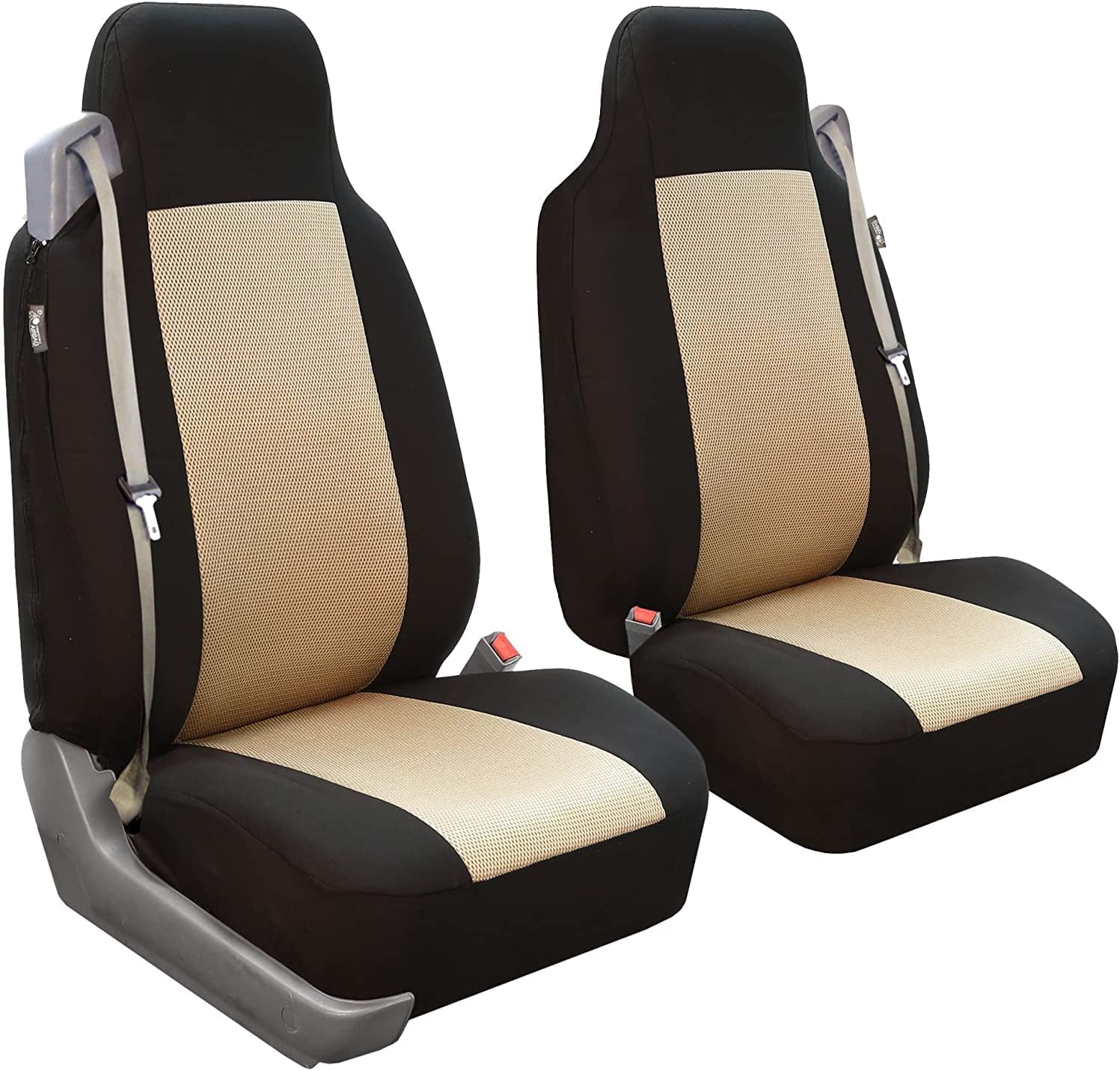 Beige black seat covers store
