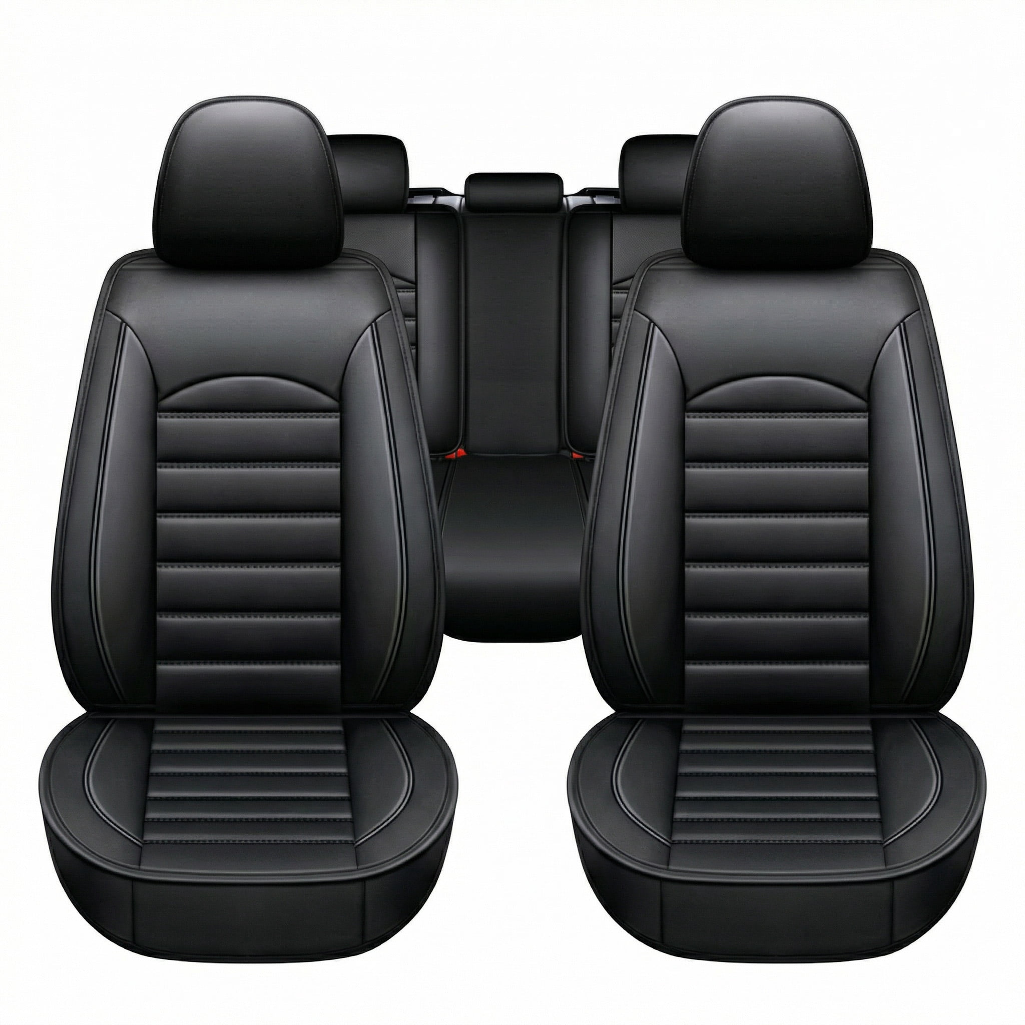 Car Seat Covers Full Set, 5 Seats Faux Leather Front and Back ...