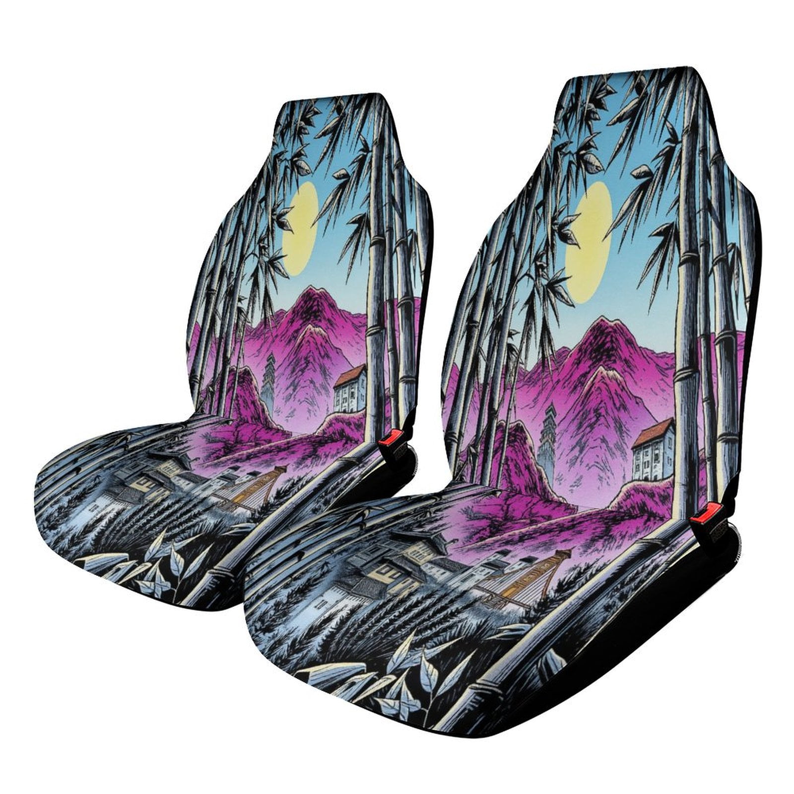 Car Seat Covers Gaosheng Bamboo Pack of 2 Universal Front Seat ...