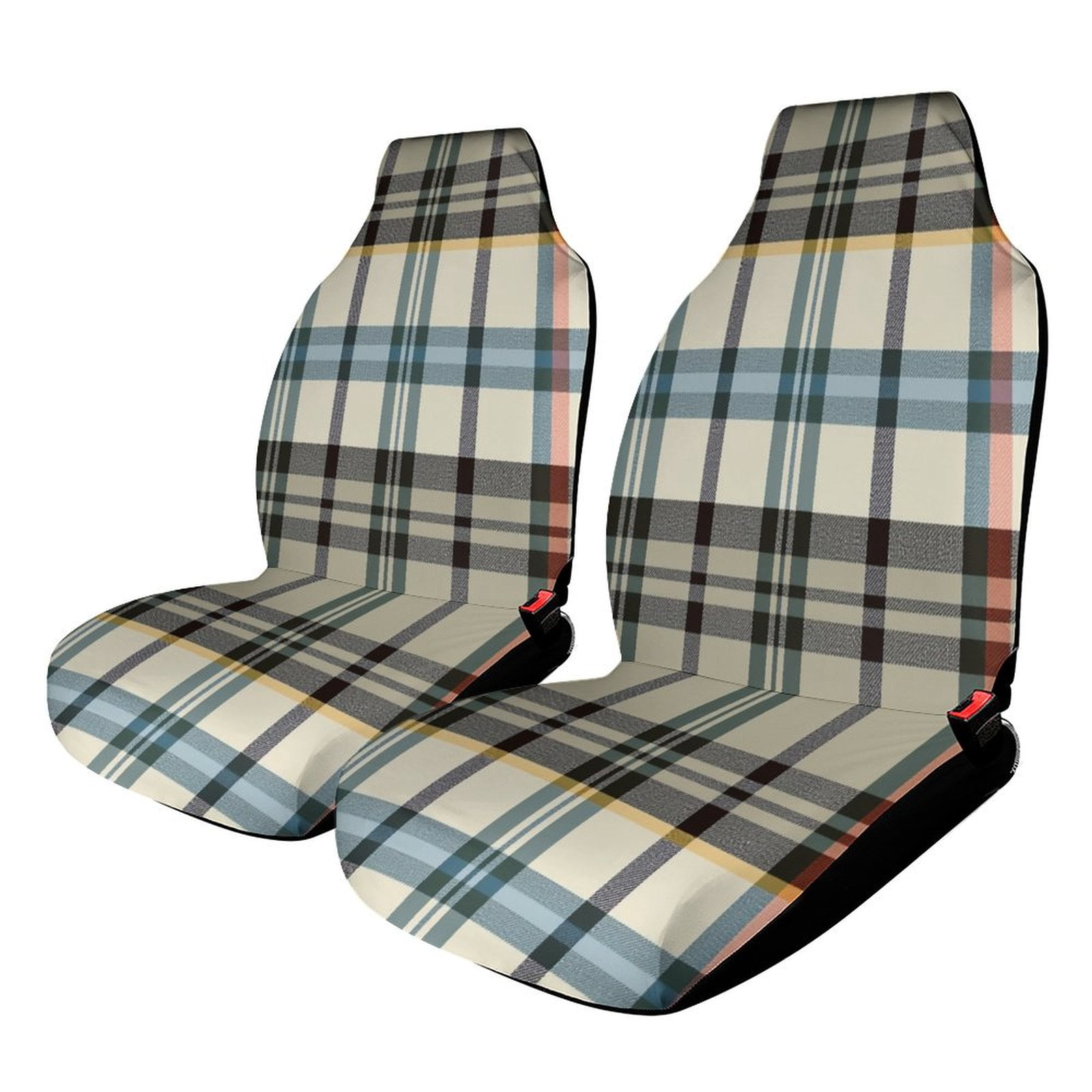 Car Seat Covers Geometric Grid Pack of 2 Universal Front Seat ...