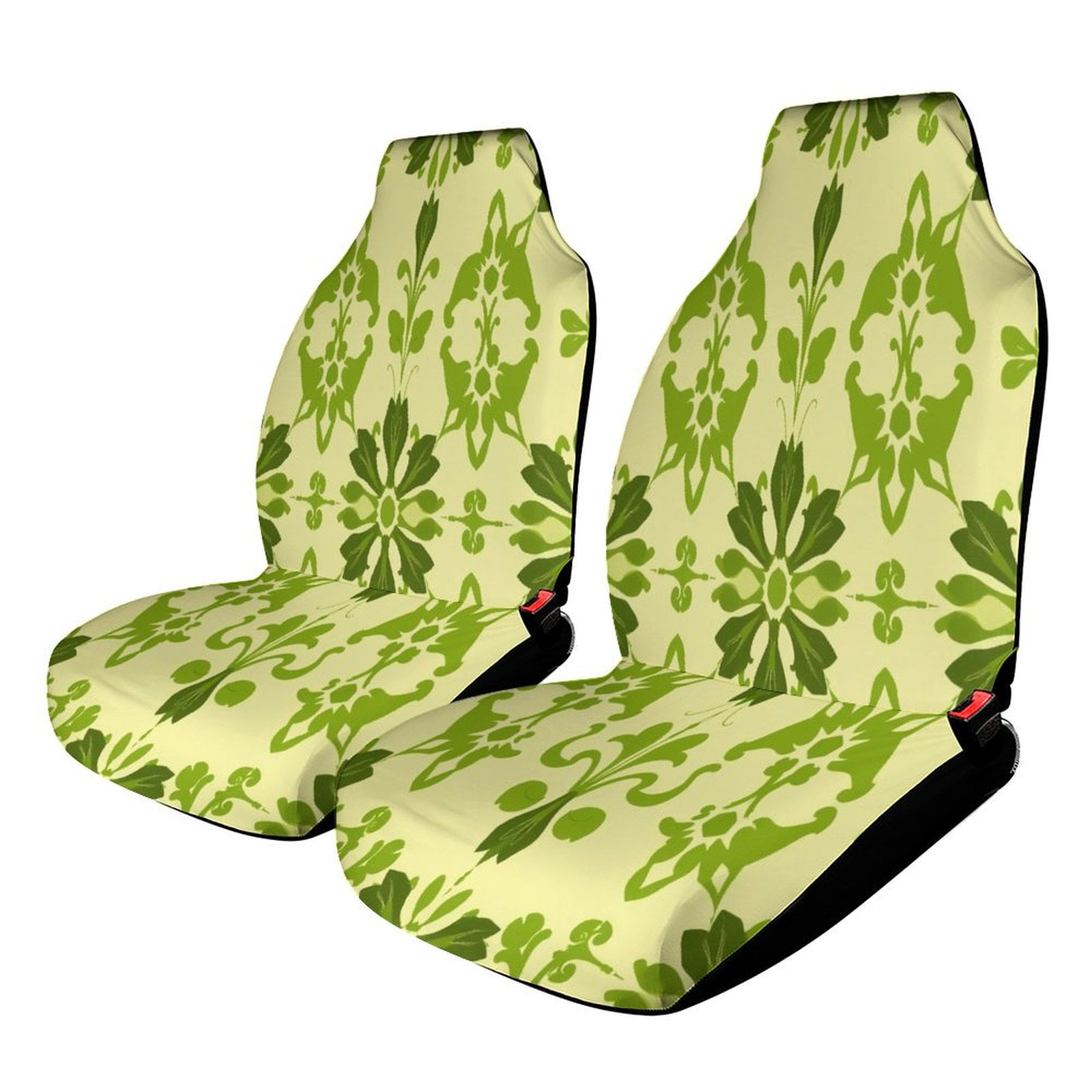 Car Seat Covers Green Retro Pattern Trendy Car Seat Covers Car ...