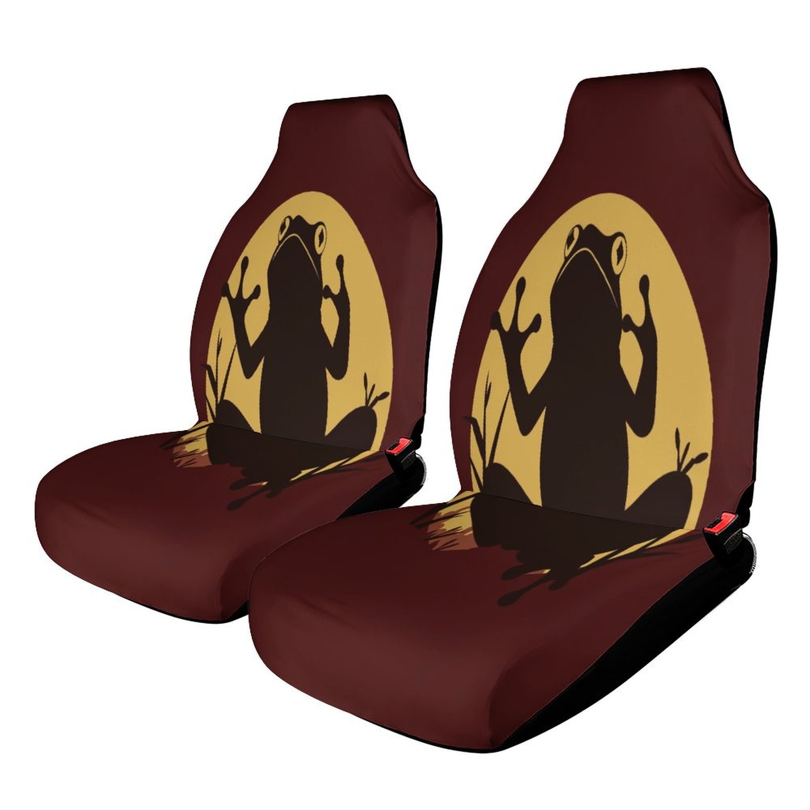 Car Seat Covers Moonlit Frog Silhouette Trendy Car Seat Covers Car ...