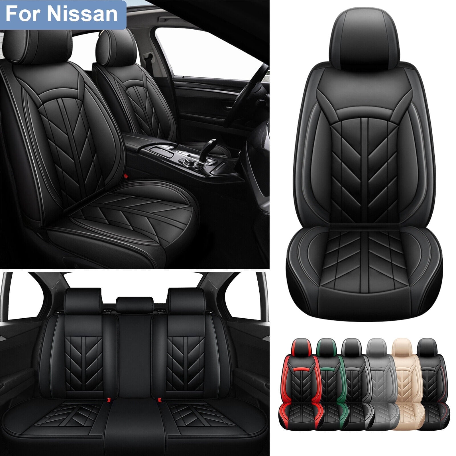 Nissan Car Seat Covers, 5 Seats, PU Leather, for Sedans, SUV, Altima ...