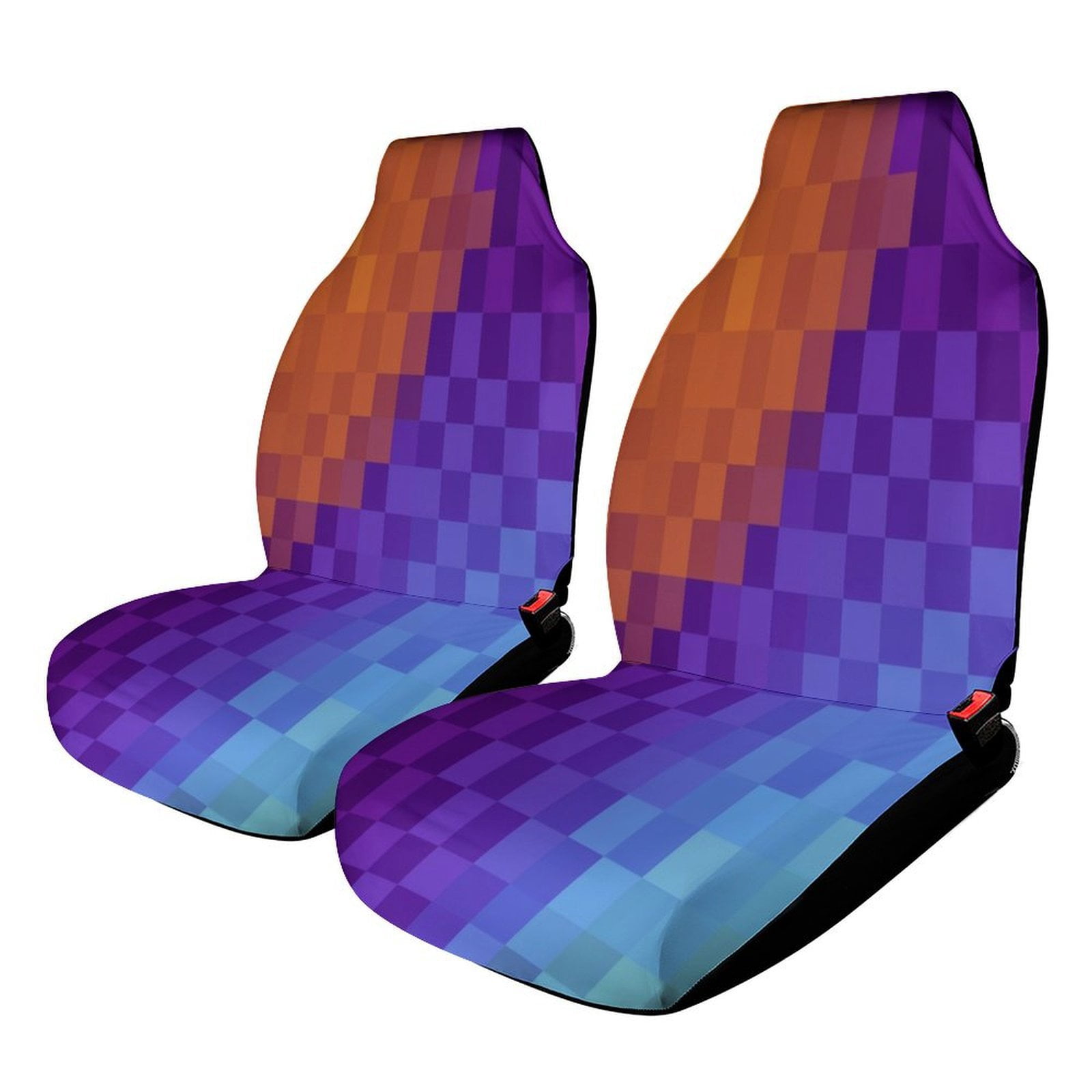 Car Seat Covers Two Tone Checkerboard Pattern (1) Universal Size Fit ...