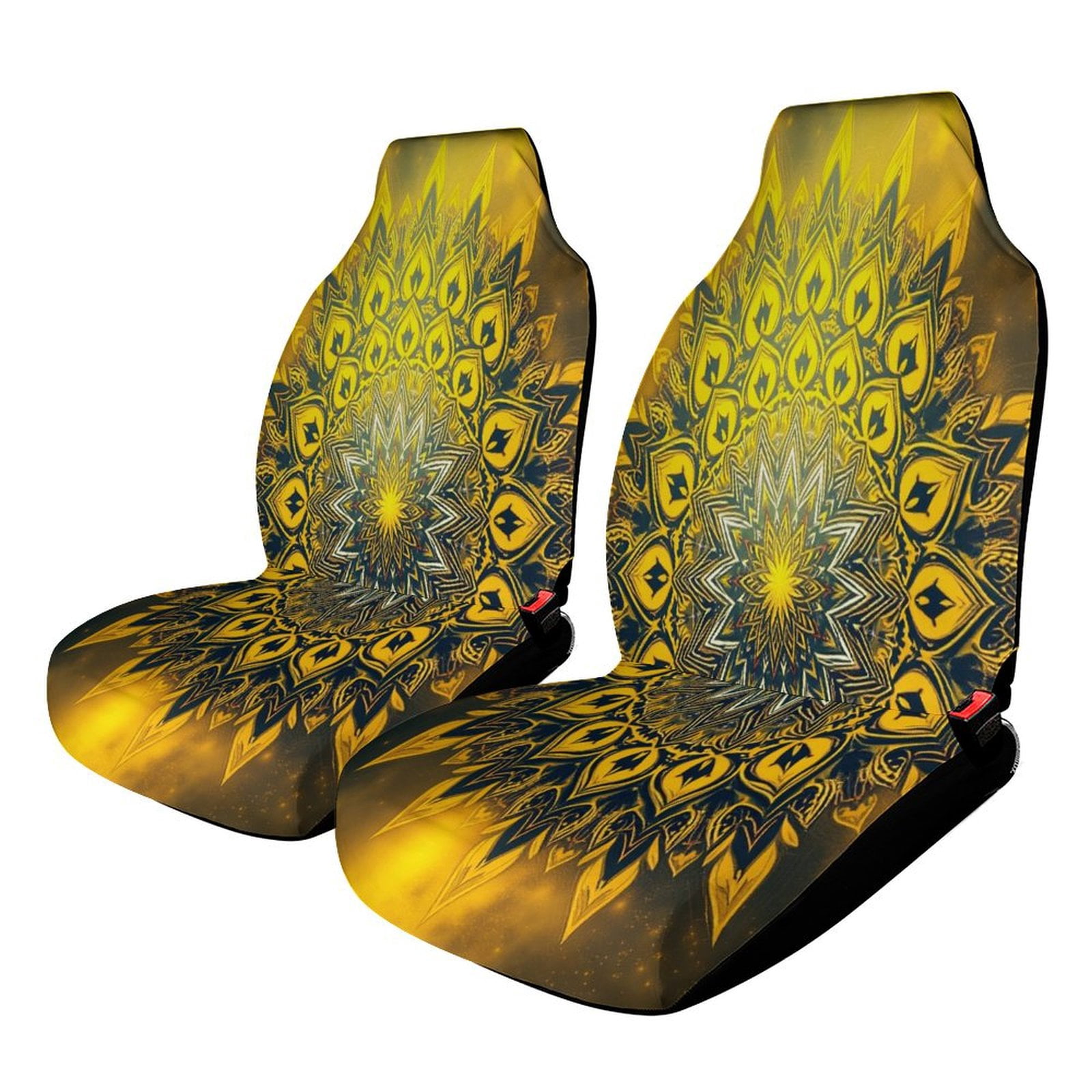 Car Seat Covers Yellow Boho Mandala Trendy Car Seat Covers Car ...