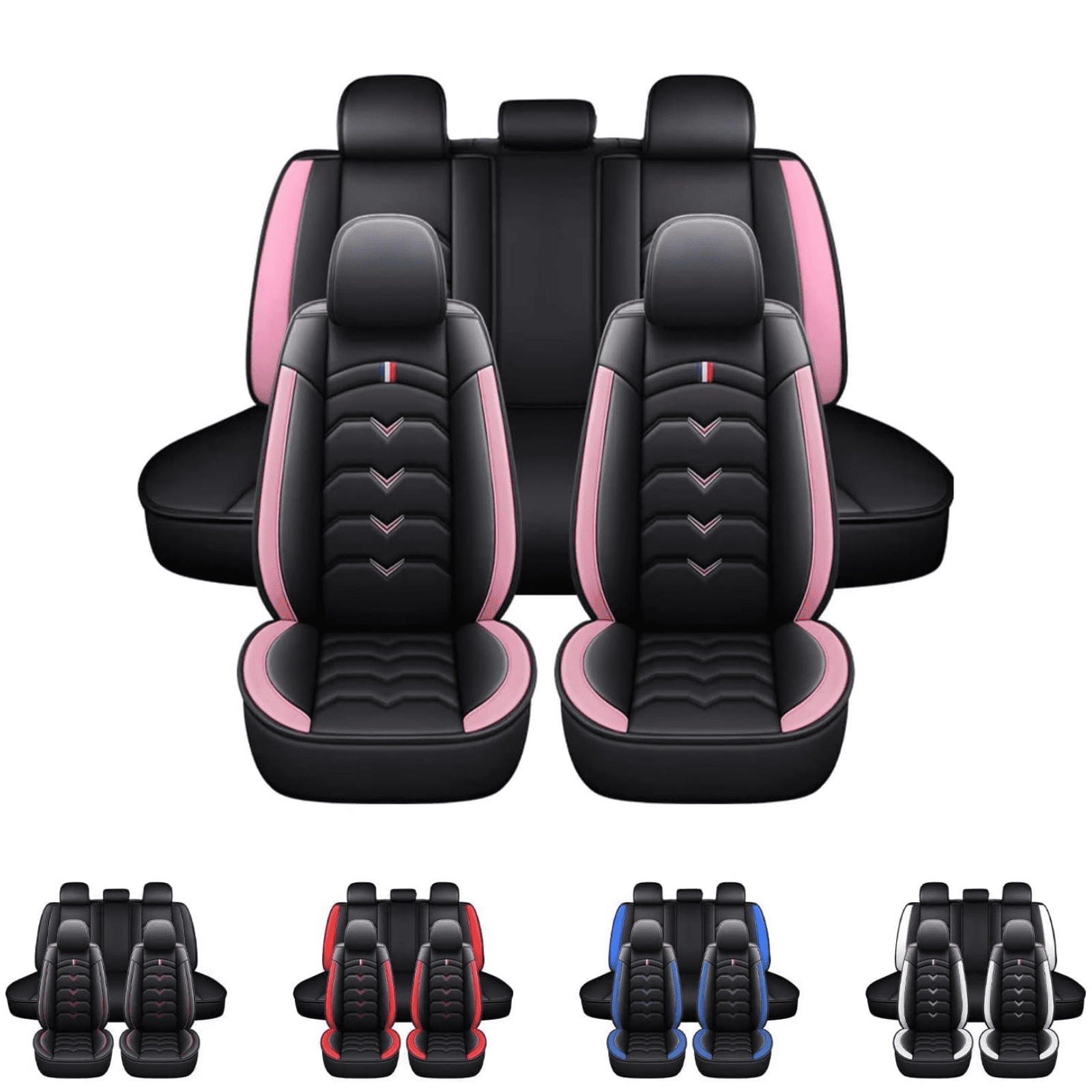 Car Seat Covers for Cadillac, Premium 5 Seats Full Set Leather Cushion ...