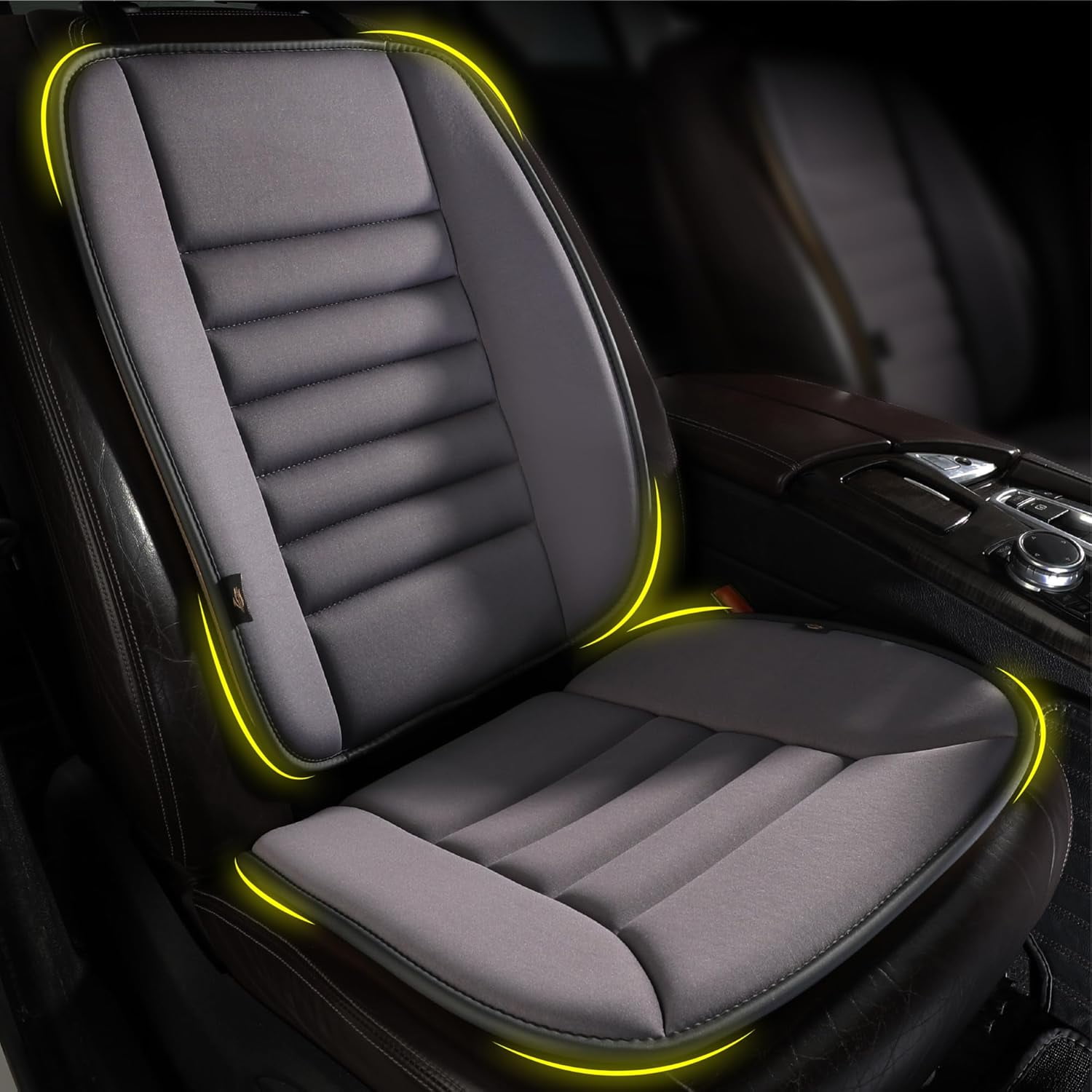 Car Seat Cushion with Back Support Pillow: Enhanced Comfort Memory Foam ...