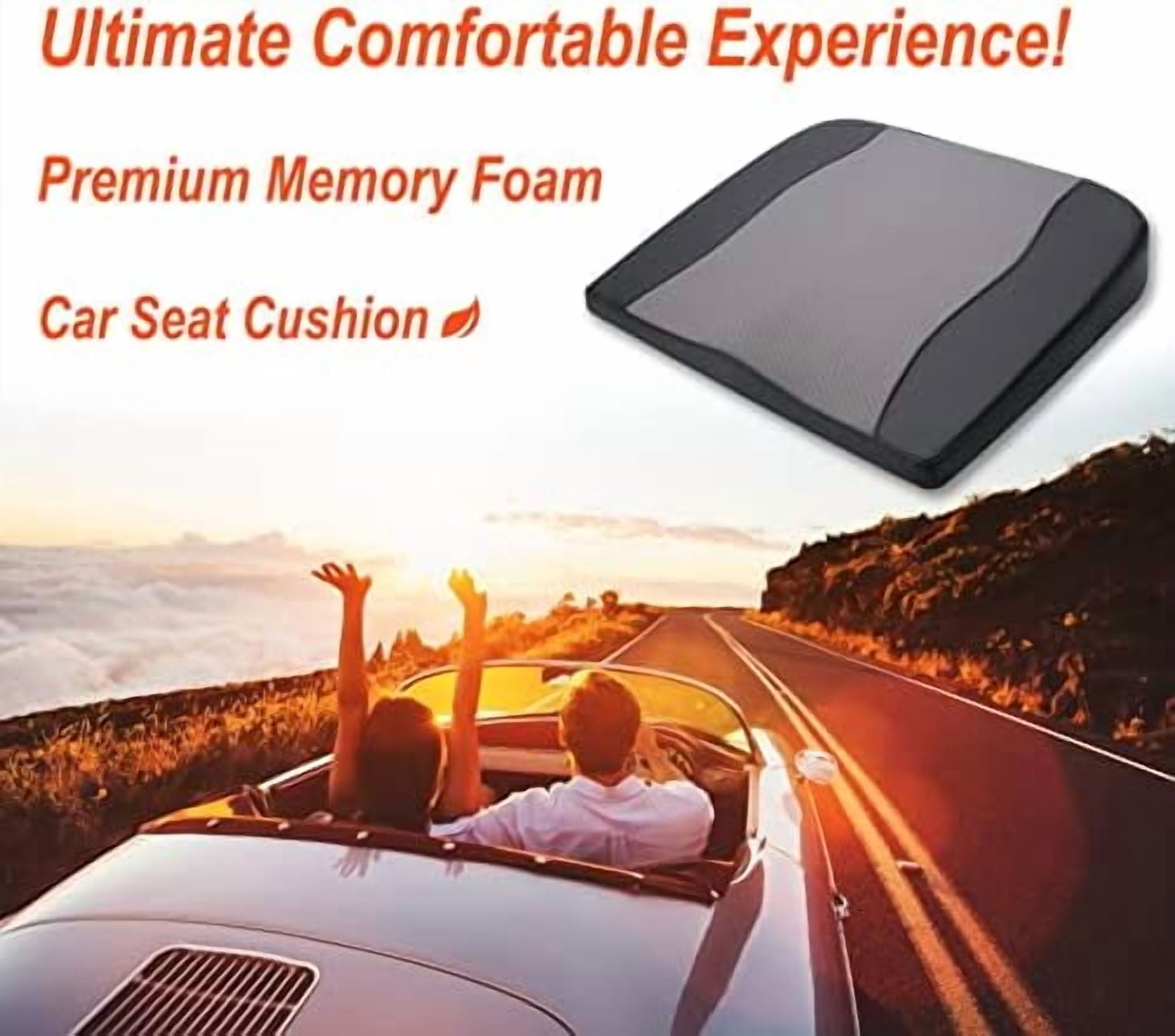 Car Seat Cushion, Comfort Memory Foam Car Cushions for Driving ...