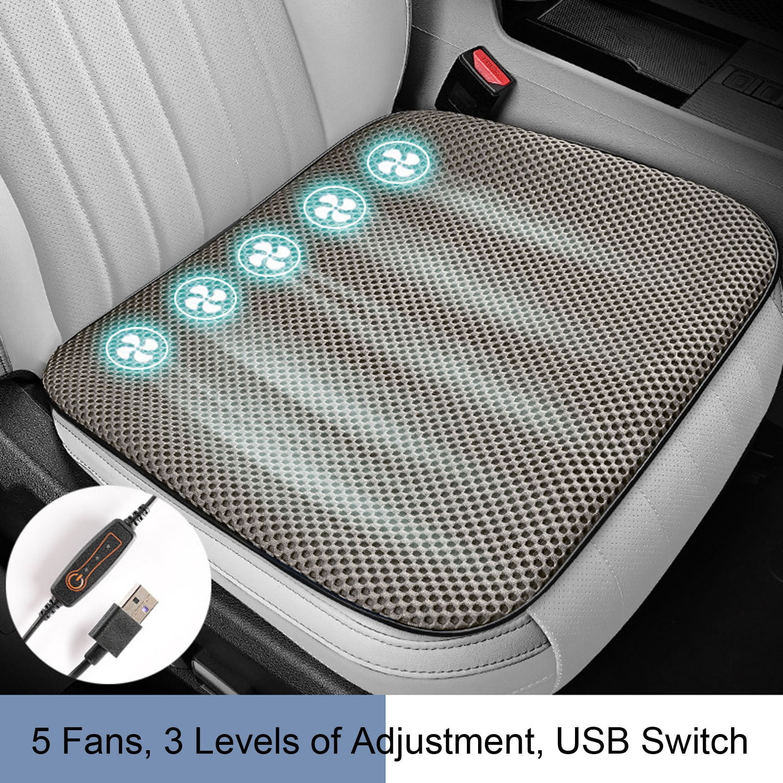 Car Seat Cushion for Driving, Breathable 3D Air Mesh, Non-Slip Bottom ...