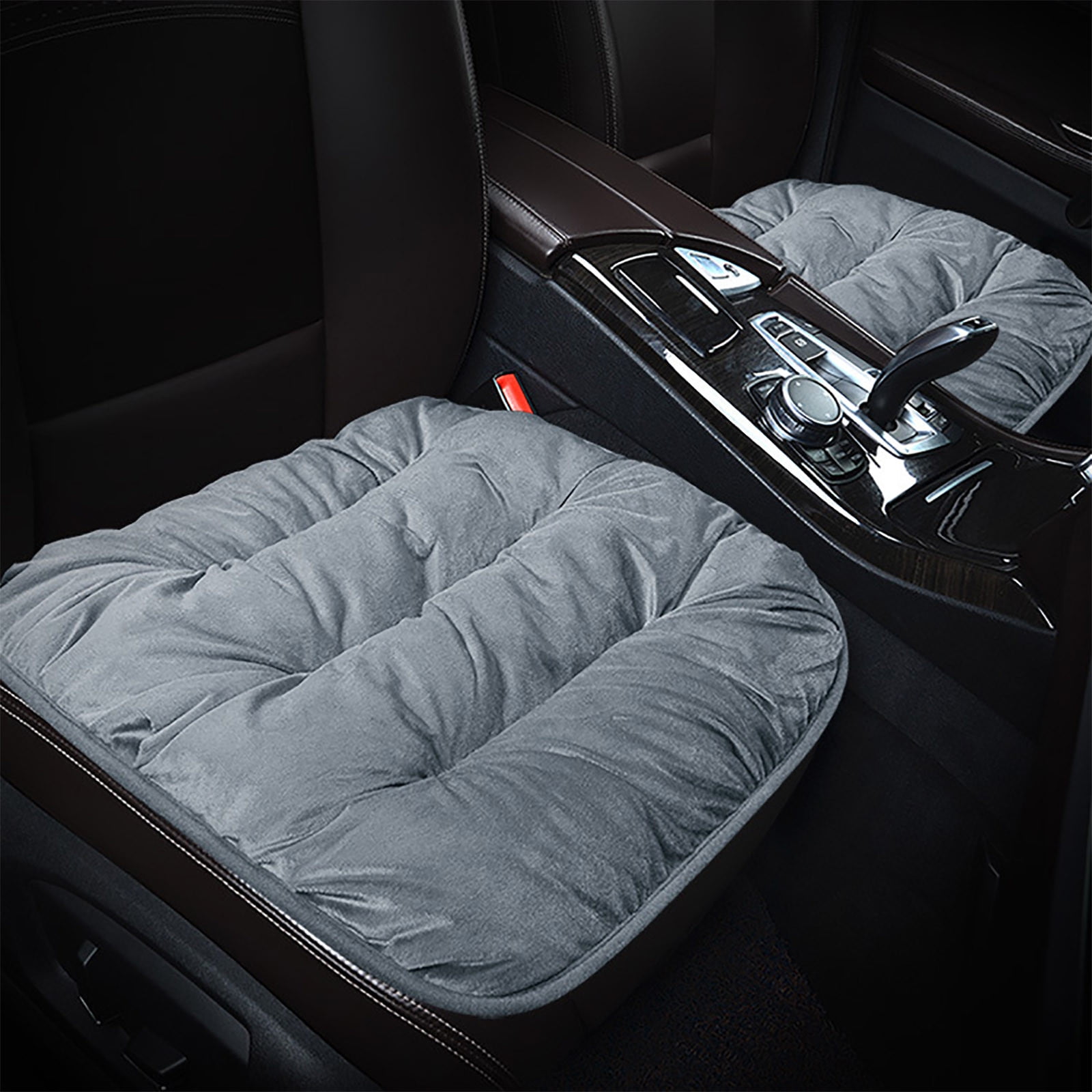 Car Seat Cushion, Soft Plush Auto Seat Cover with Non-Slip Silicone ...