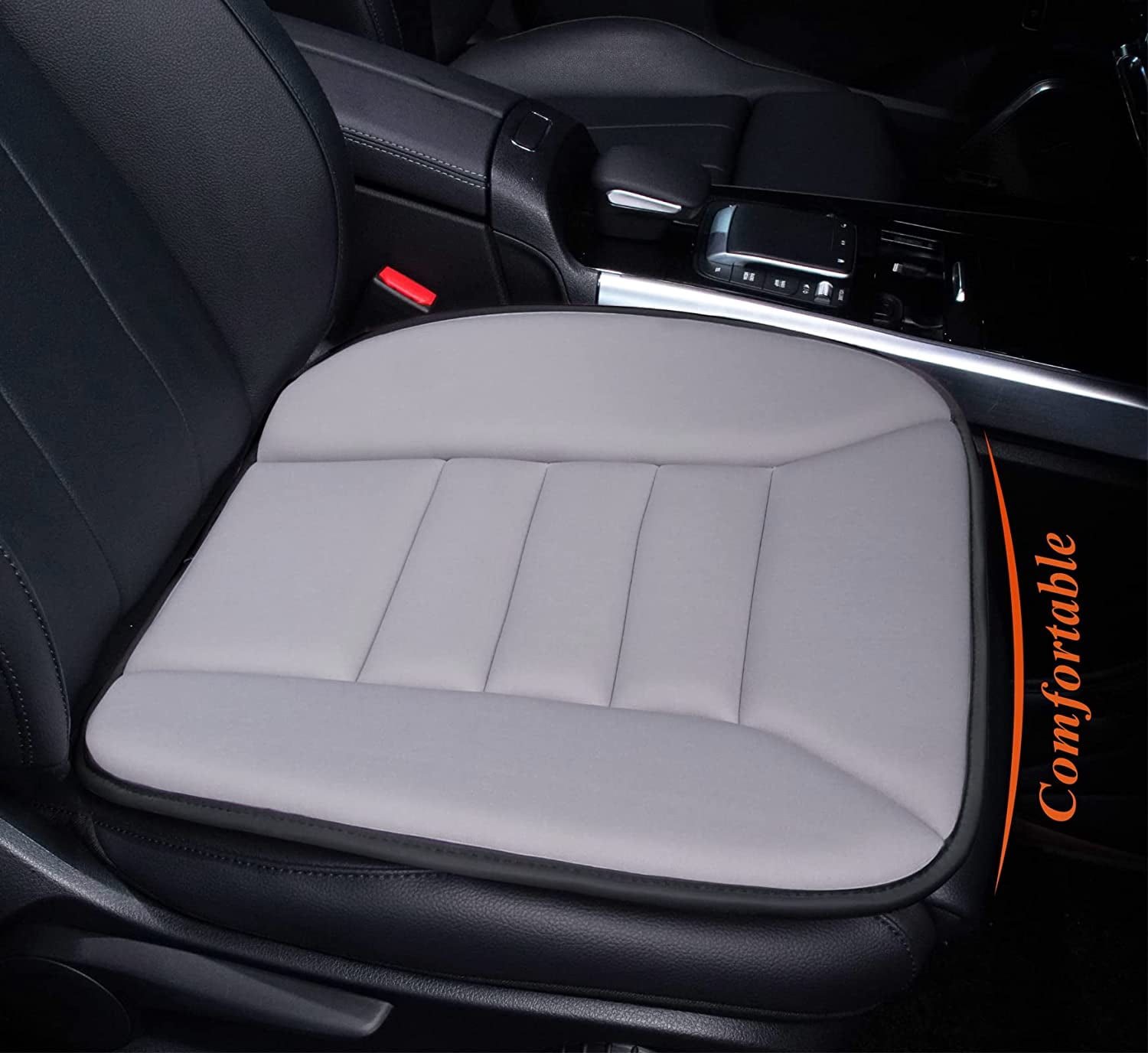 ZYQ Car Seat Cushion, 1.2 inch Memory Foam, Breathable, Light Gray, for ...