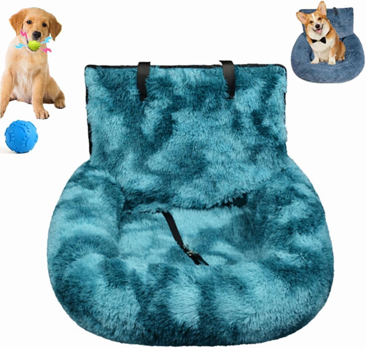 Car Seat Dog, Fluffy Safety Cars Seat for Large Small Dogs,Removable ...
