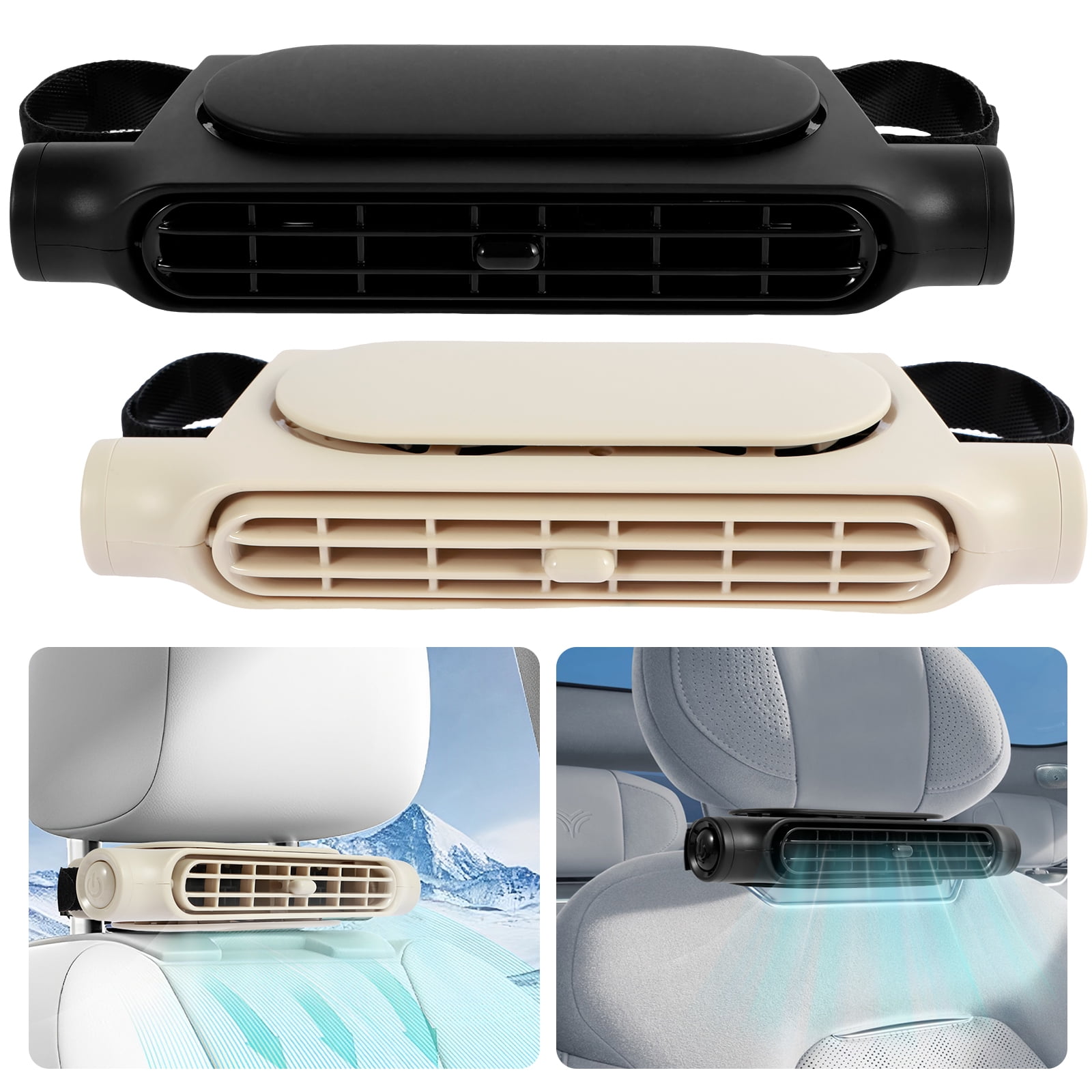 Car Seat Fan 5V USB Powered Car Seat Cooling Fan Adjustable Vehicle Fan ...