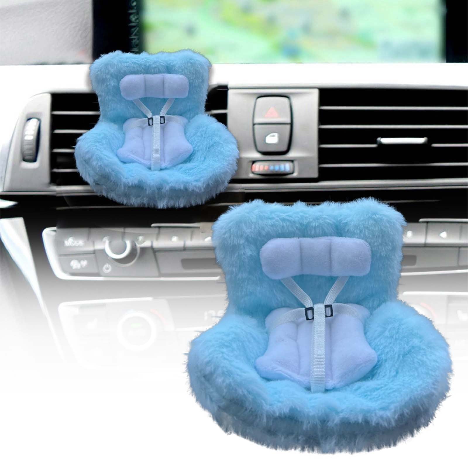 Car Seat For Dolls Soft Furry Cushion Clip On Desktop Stand Adorable ...
