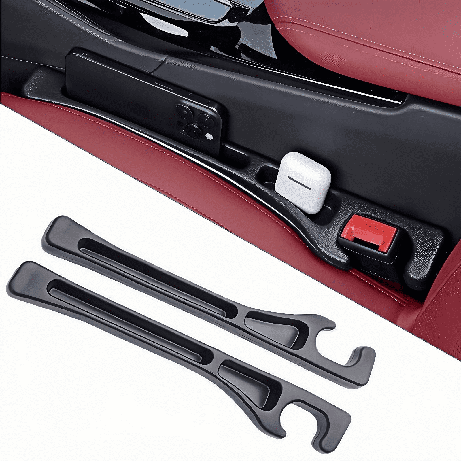 Car Seat Gap Filler Set of 2, Soft Foam Multifunctional Seat Side Gap ...