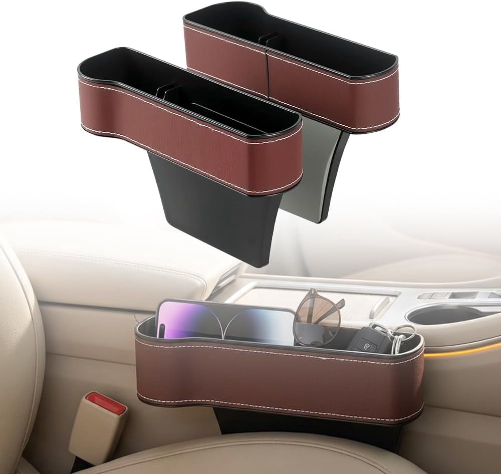 Car Seat Gap Filler Organizer, 2026 New Premium Leather Console ...