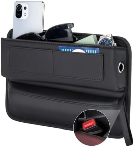 Car Seat Gap Filler Organizer, Car Storage Organizer Front Seat Premium Faux Leather Car Seat ...