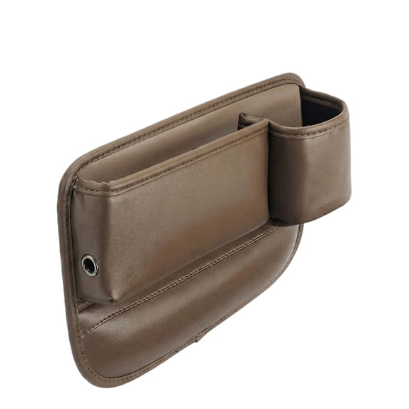 Car Seat Gap Filler Storage Box, Leather Console Side Pocket Organizer ...