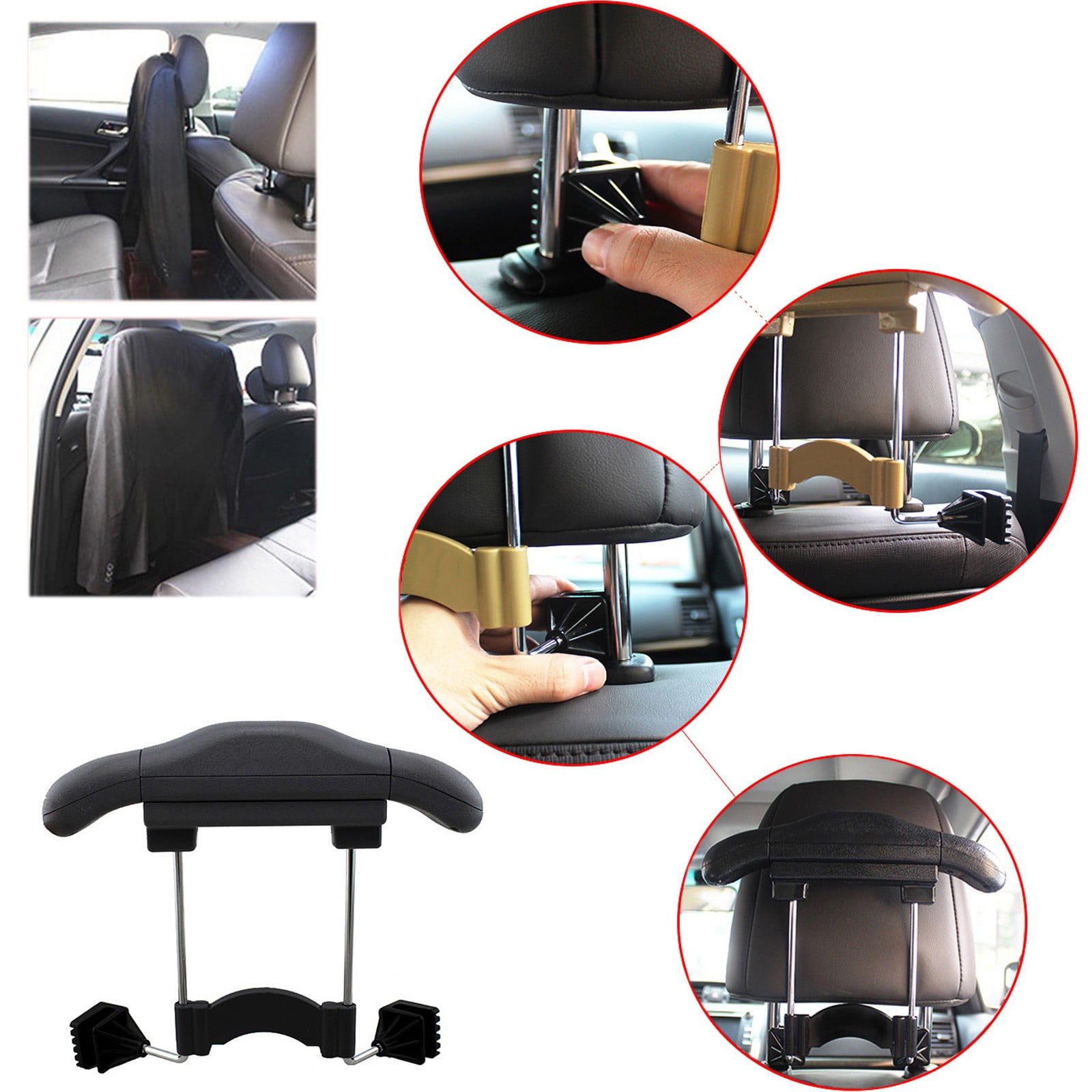 Car Seat Hanger Organizer for Clothes and Suits Space Saving Car ...