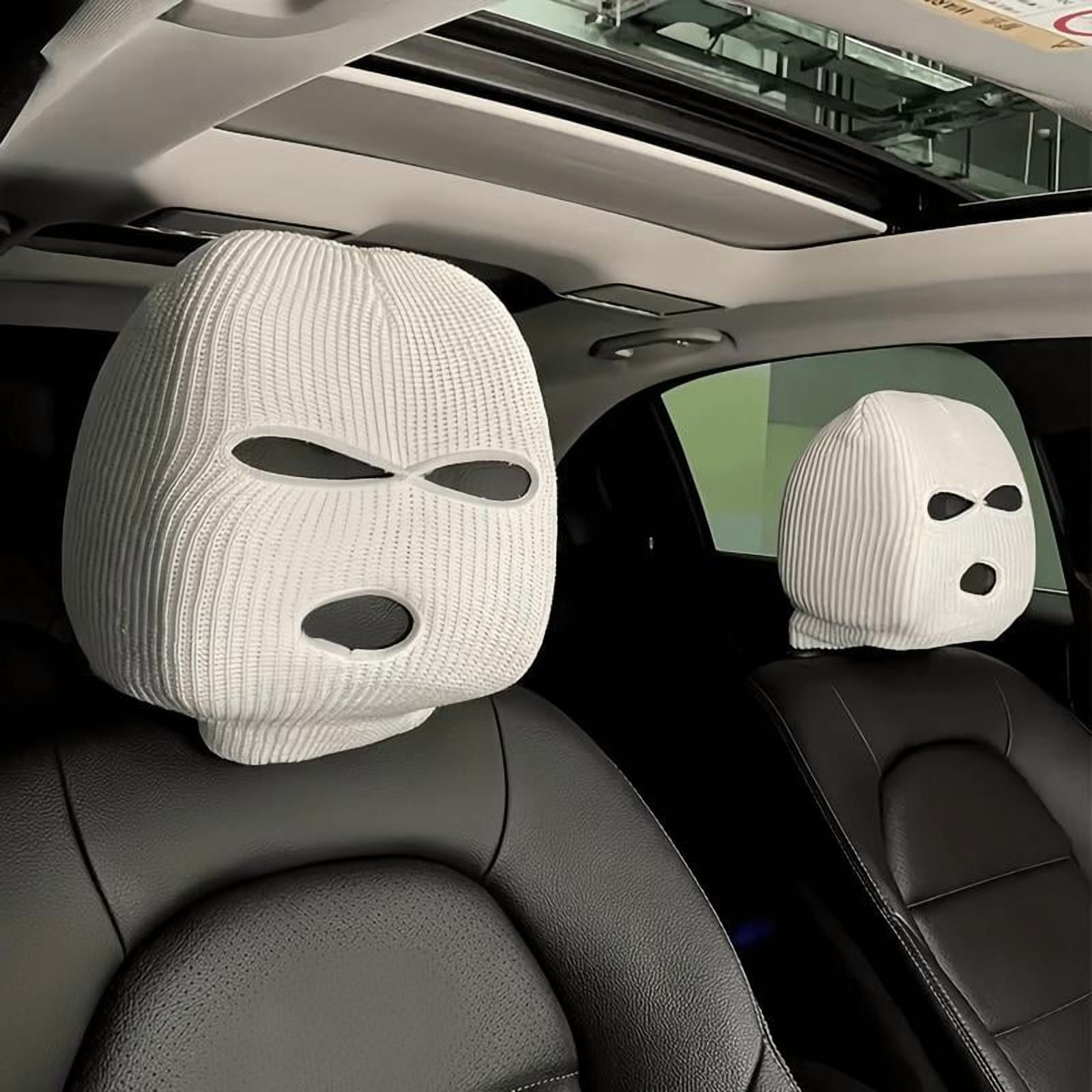 Car Seat Headrest Cover, Solid Color Car Seat Mask Pattern Headrest ...