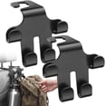 Car Seat Headrest Hanger Back Seat Hooks Universal Storage Black for ...