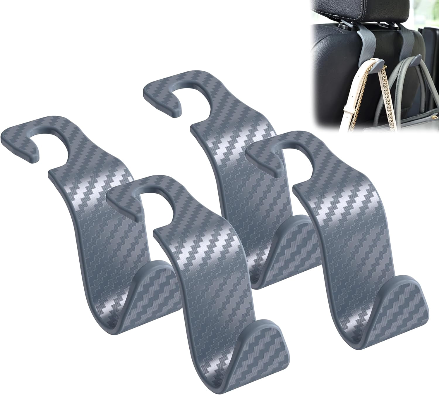 Car Seat Headrest Hook Hanger Storage Organizer Universal for Handbag ...