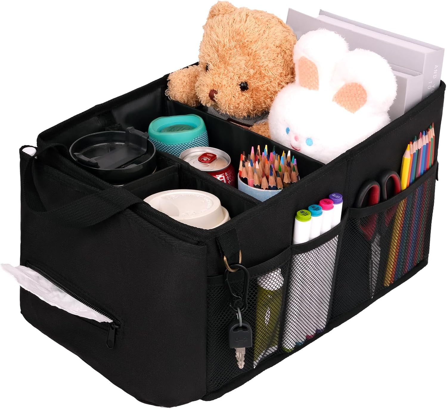 Car Seat Organizer-Passenger Seat Organizer, Collapsible Small Car Seat ...