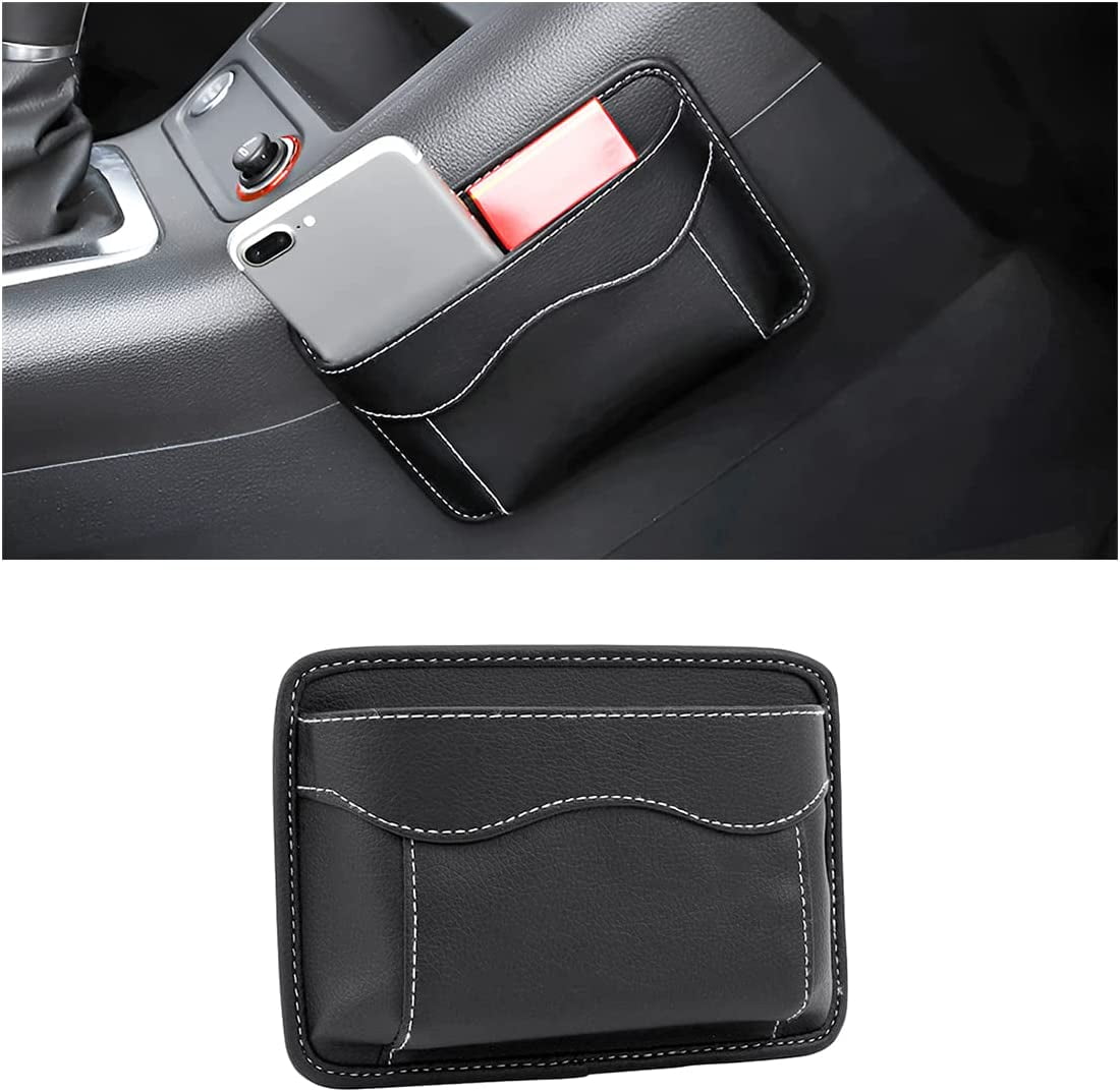Car Seat Side Pocket Organizer, PU Leather Mini Storage Bag for Auto ...