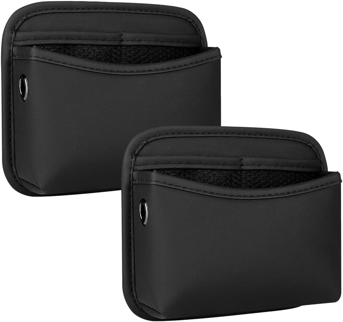 Car Seat Side Storage Pocket, Small Car Seat Organizers PU Leather Car ...
