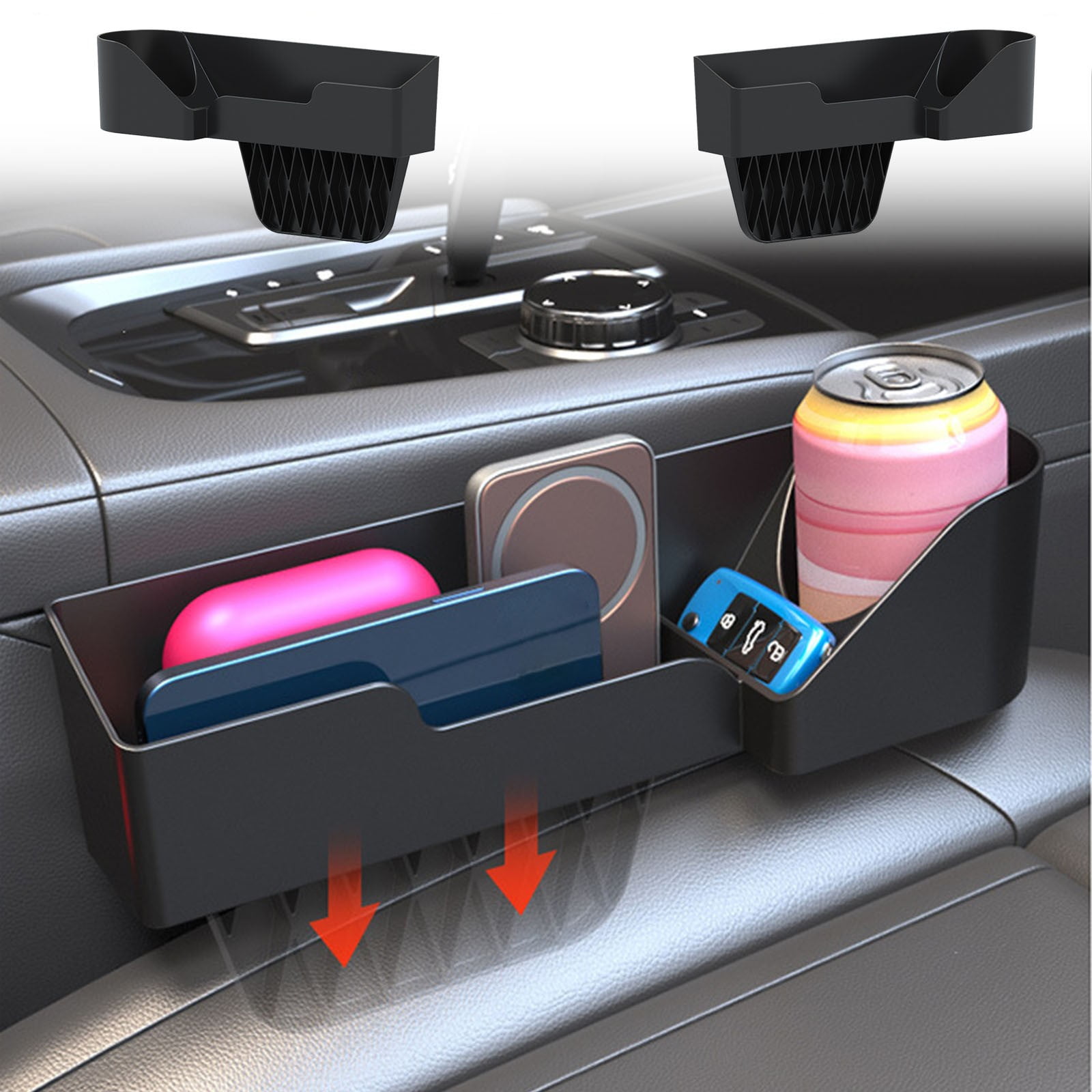 Car Seat Storage Box, Mobile Phone Holder, Waterproof Plastic ...