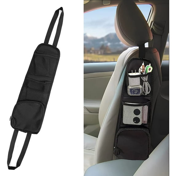 Car Seat Storage Hanging Bag, Multi-Pocket Seat Side Organizer, Car ...