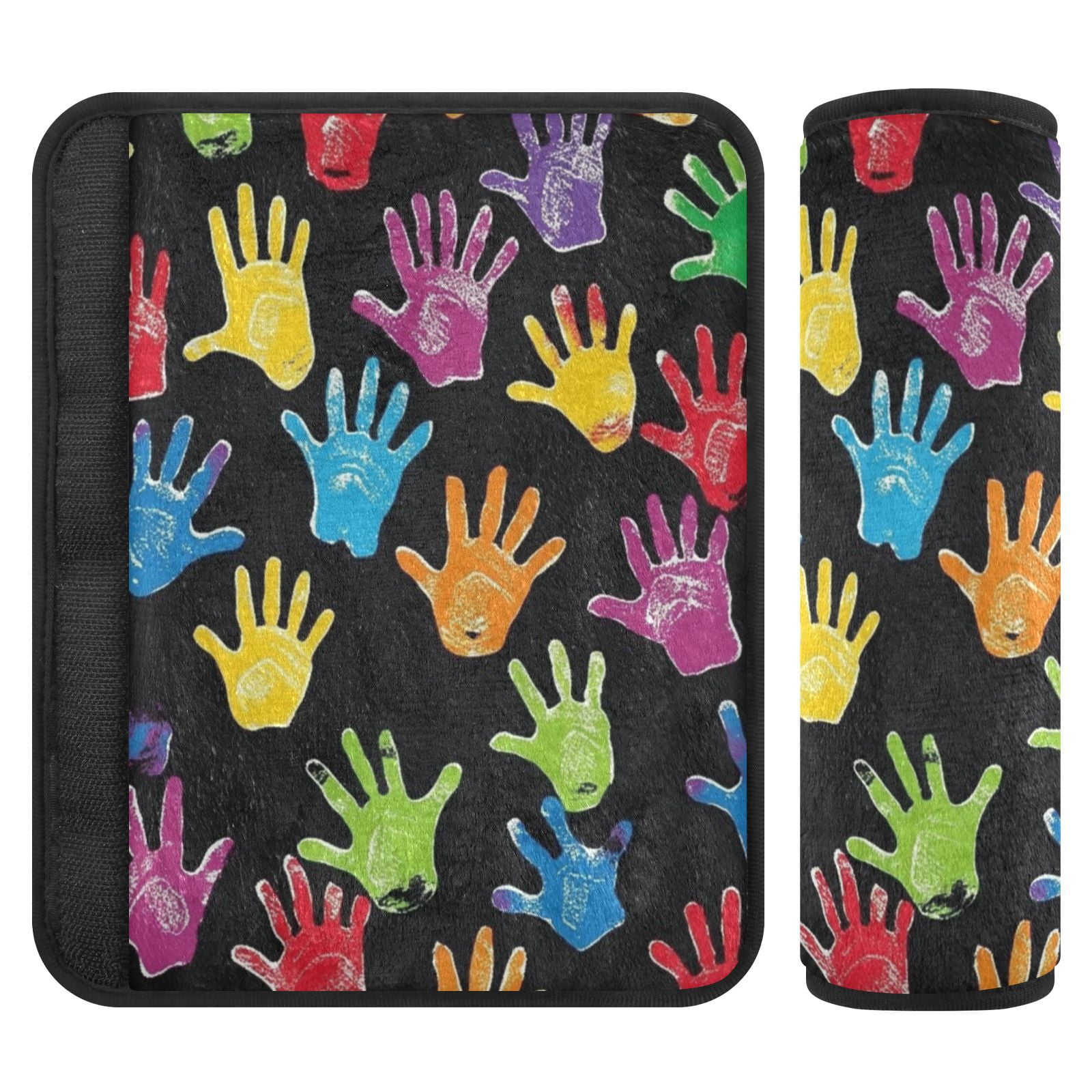 Car Seat Strap & Belt Covers - Flannel Material, Velcro Design, All ...