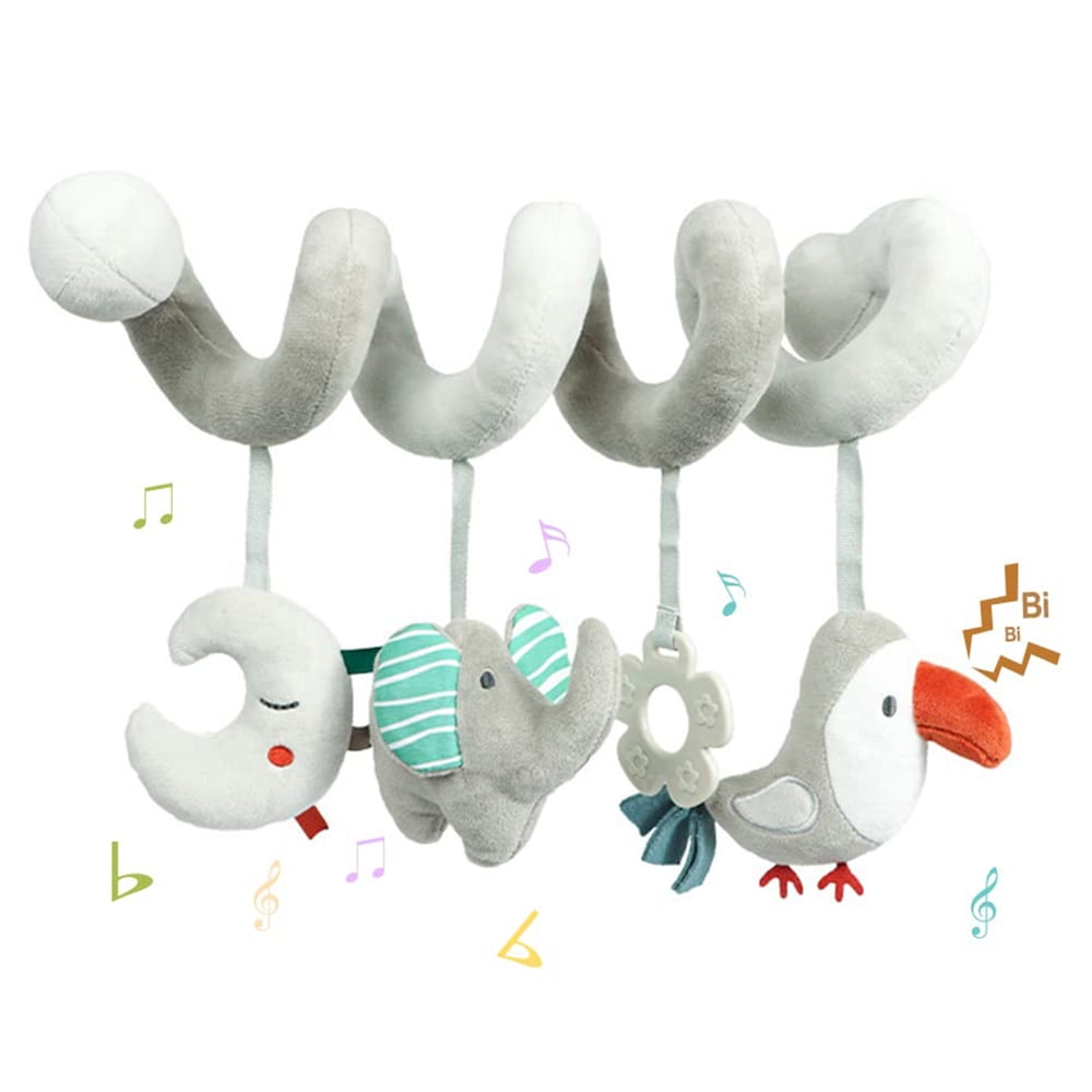 Car Seat Toy for Baby Infant Spiral Plush Toys Stroller Toys Hanging ...