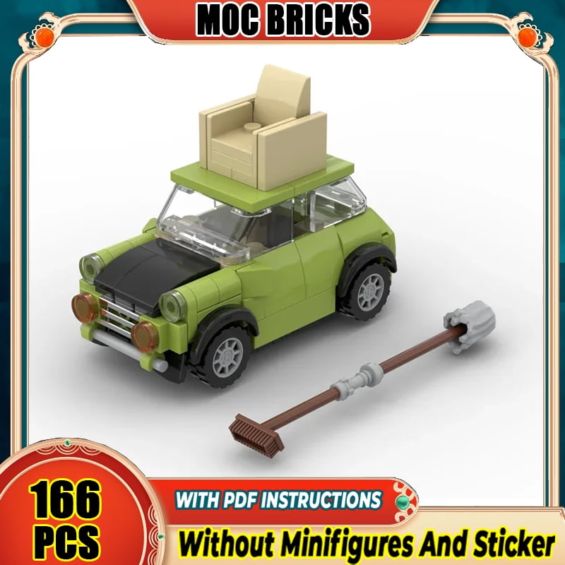 Car Series Moc Building Blocks Mr. Bean Mini Mark III Model Technology ...