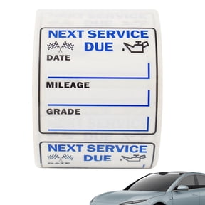 Oil Change Reminder Stickers For Windshield