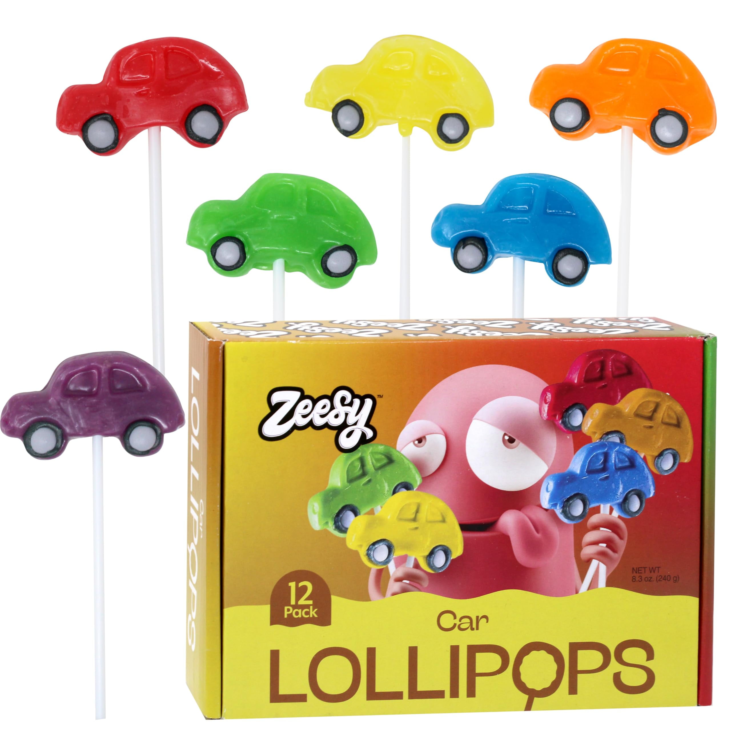 Car Shaped Lollipops Individually AIF9 Wrapped- 12 Car Party Favors ...