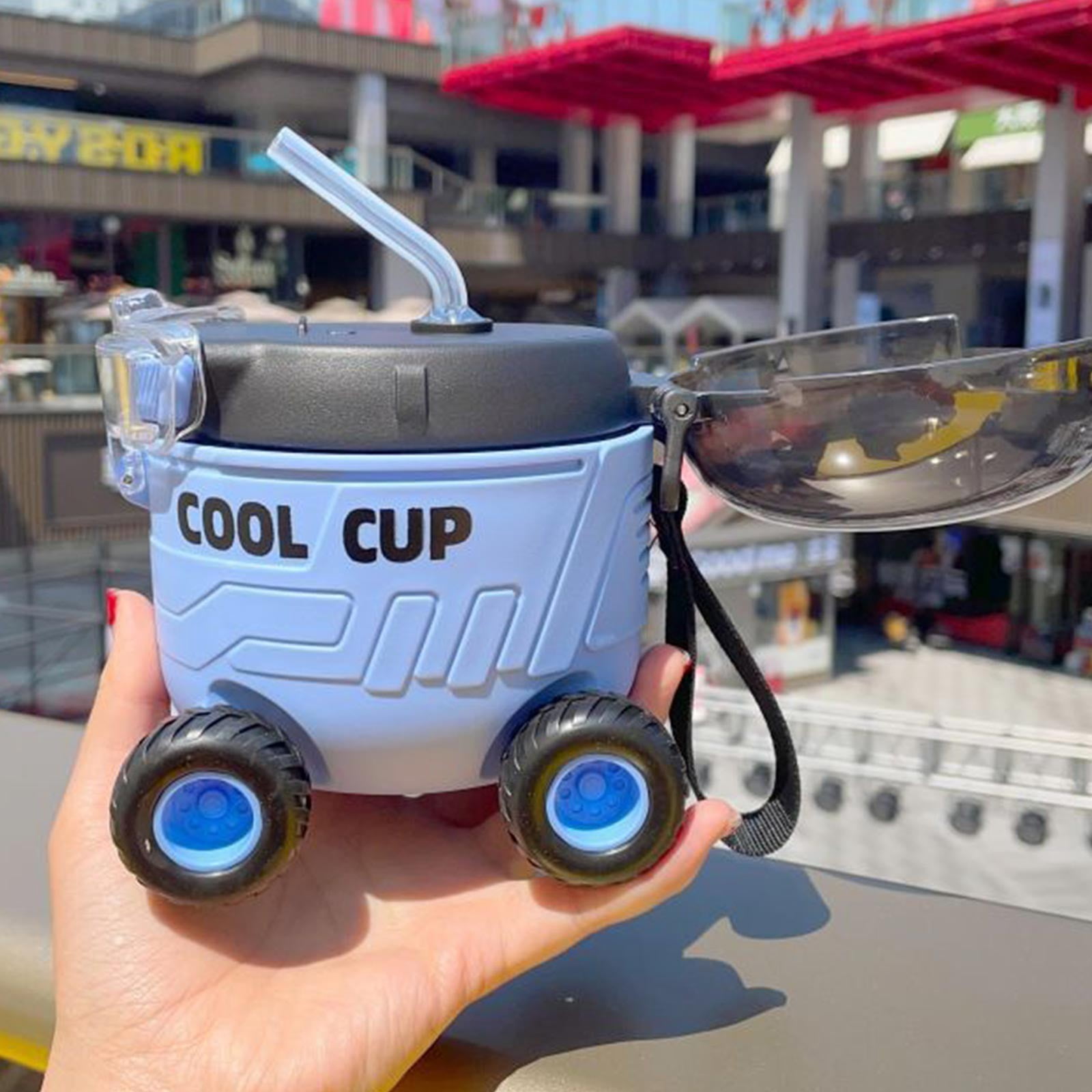 Car-Shaped Sliding Water Cup, Term Begin Summer Sports Water Bottle ...