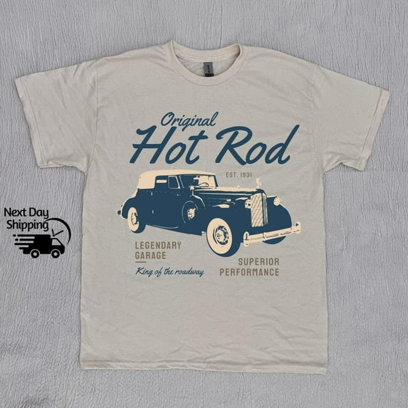 Car Shirt, Retro Original Hot Rod Car T-Shirt, Shirt, Retro Distressed ...