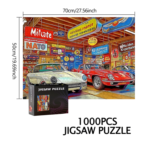 Car, Shop Puzzle 500pcs/1000pcs Large Puzzle Game Gift Family ...