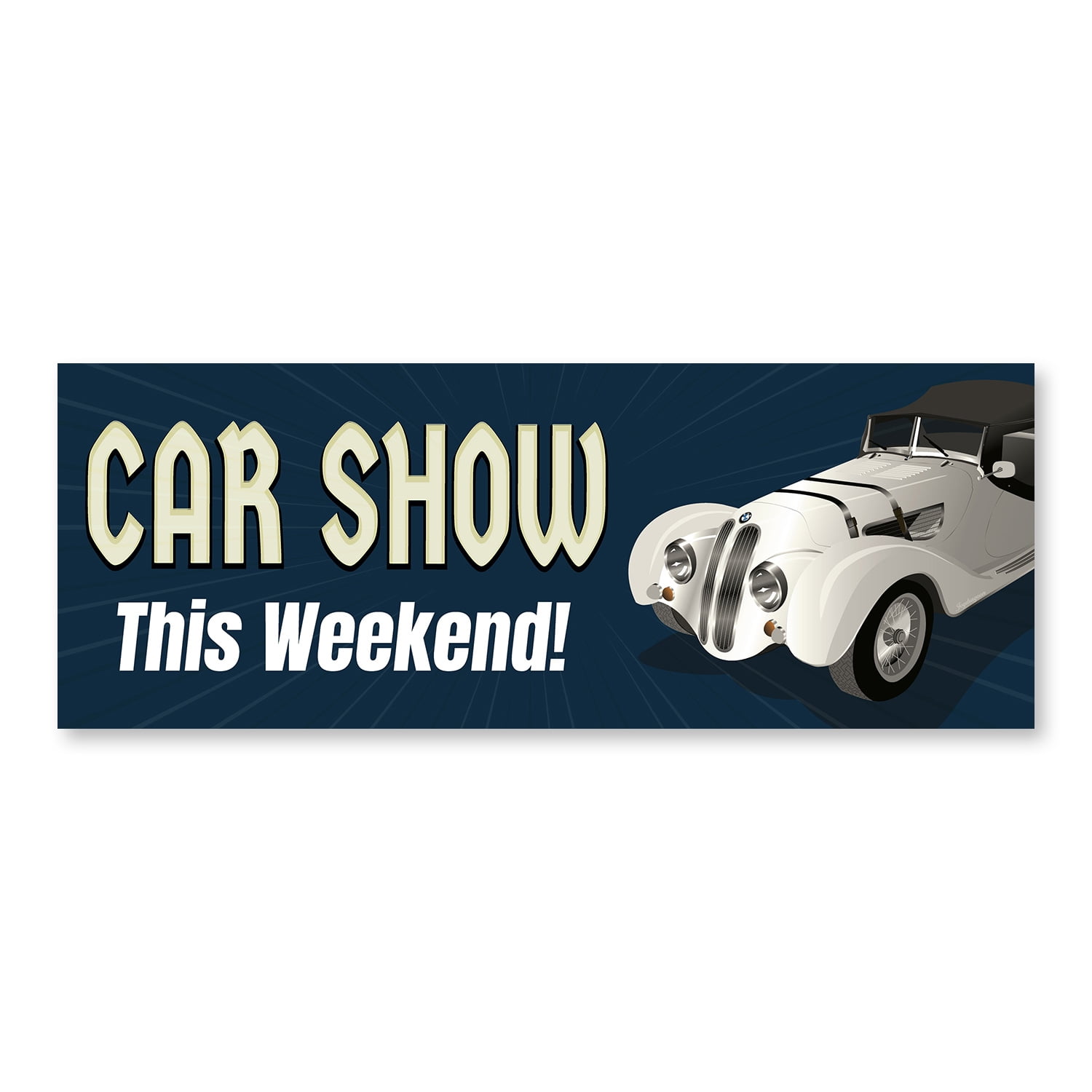 Car Show 24" x 9" Decal | Advertise Your Business | All Weather Can ...