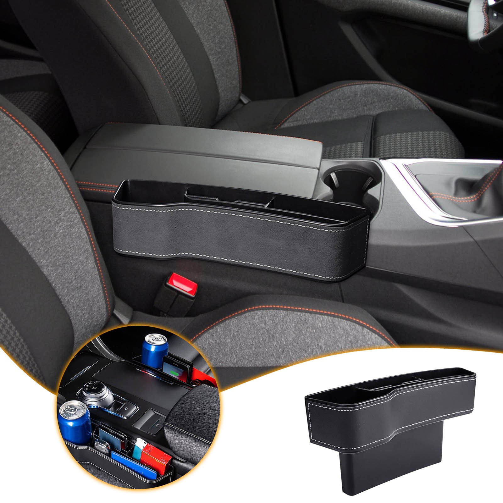 Car Side Seat Gap Filler,1 Pack Multifunctional Car Seat Organizer,Auto ...