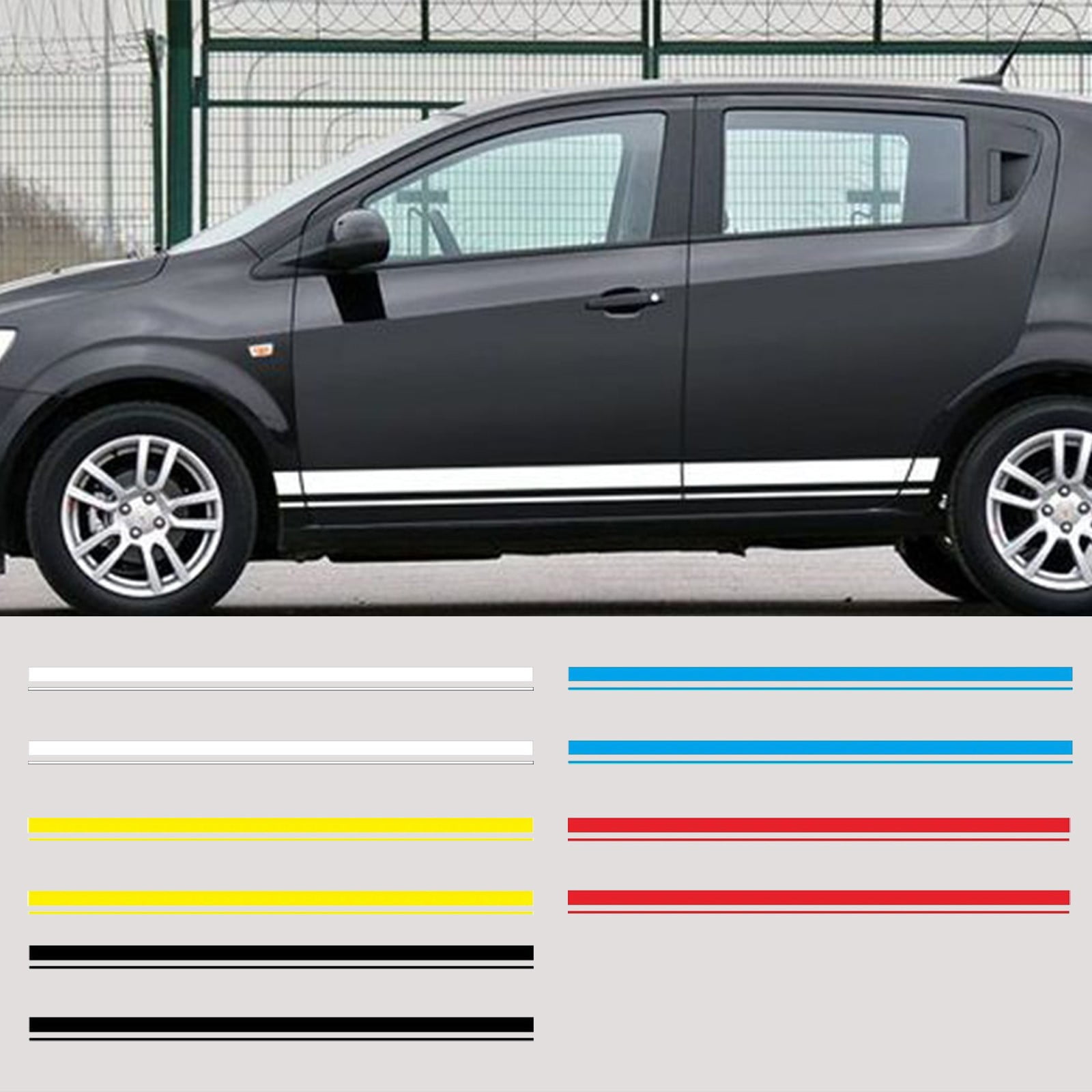 Car Side Skirt Decal | Personalized Universal Door Stripe Decal ...