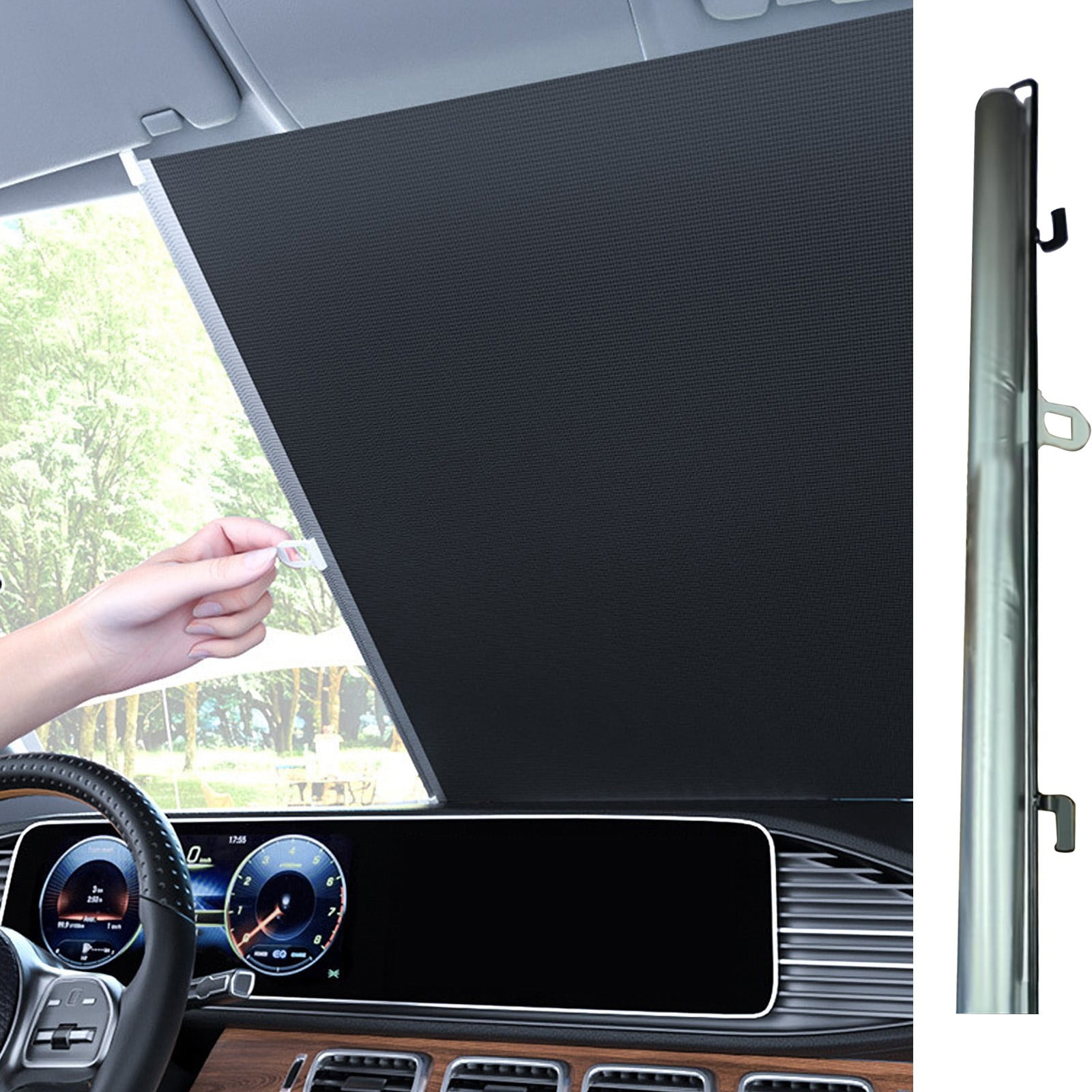 Car Side Window Sun Shade Retractable Car Roller Sunshadewith ...