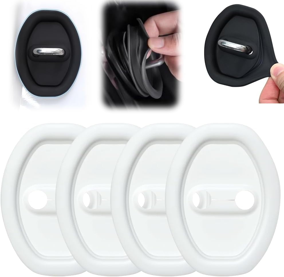 Car Silicone Door Latch Protective Cover, Universal Silicone Car Door ...