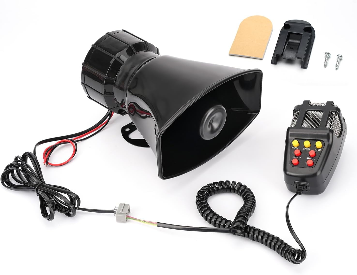Car Siren Horn 7 Tone with Microphone ,Alarm Horn Siren 12V 100W ...