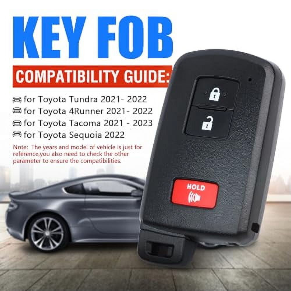 Car Smart Remote Key Fob Replacement for Toyota Tacoma Tundra 4Runner ...